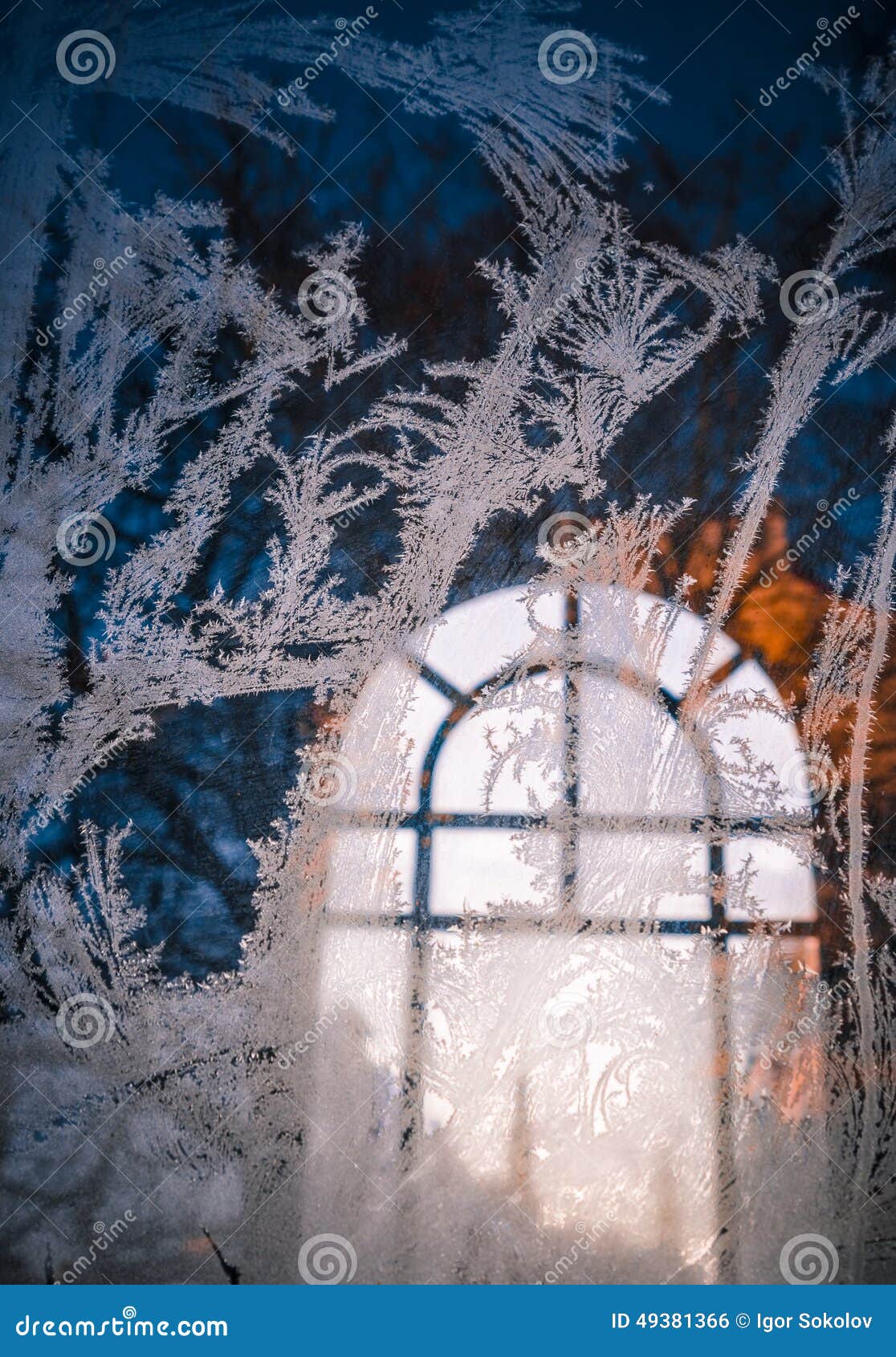 Beautiful Frost on the Window Stock Photo - Image of hoarfrost, pattern ...