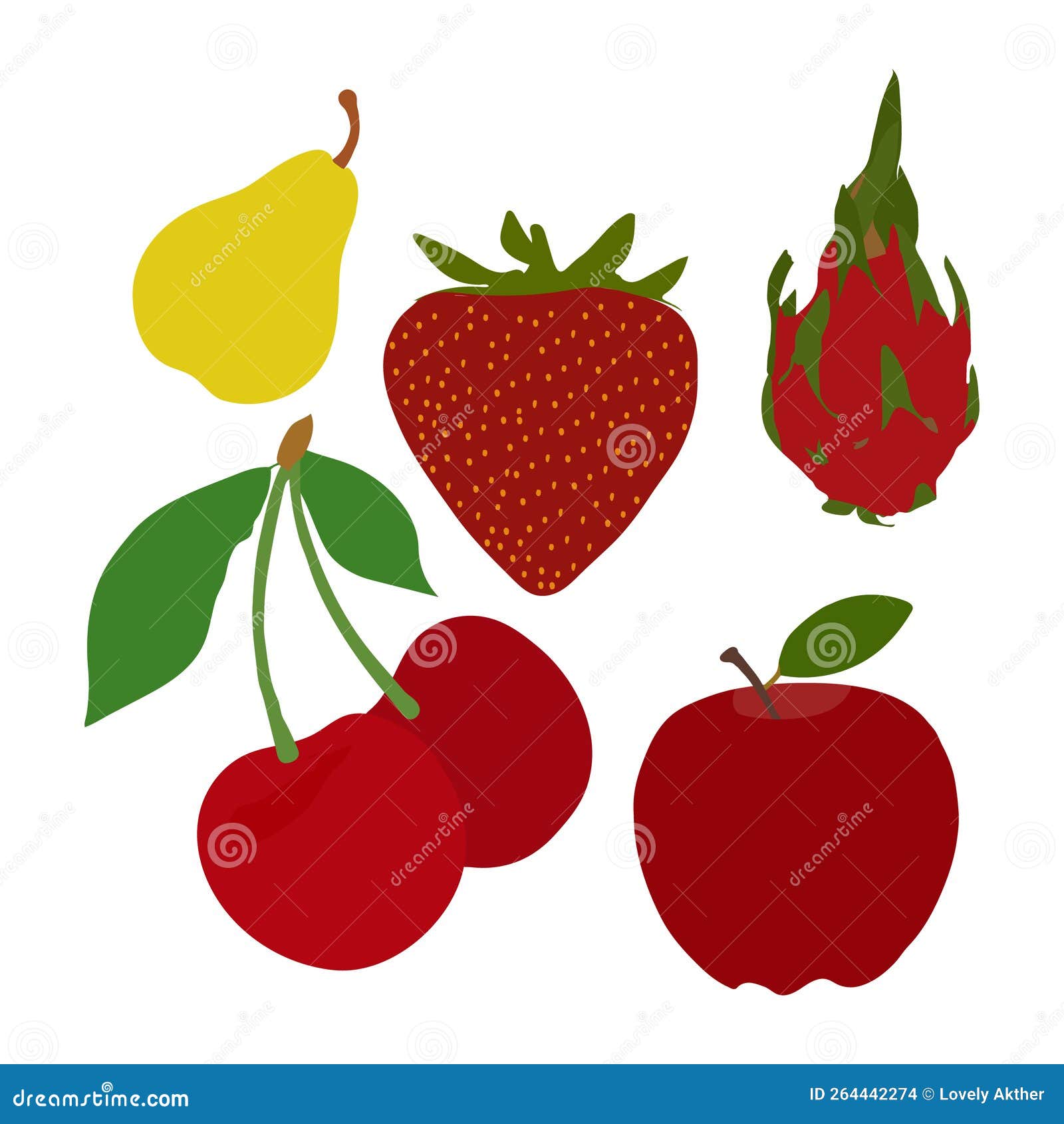 Beautiful Fruits Avatar Vector Art Stock Vector - Illustration of ...