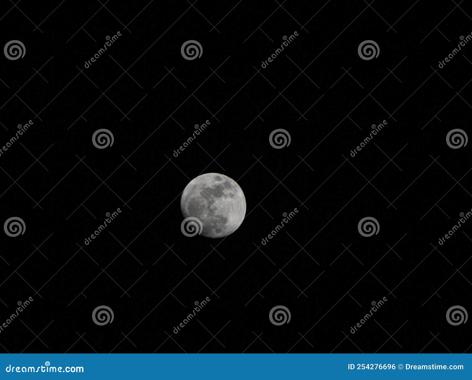 Beautiful Full Moon Shining in the Middle Night after Rain Stock Photo ...