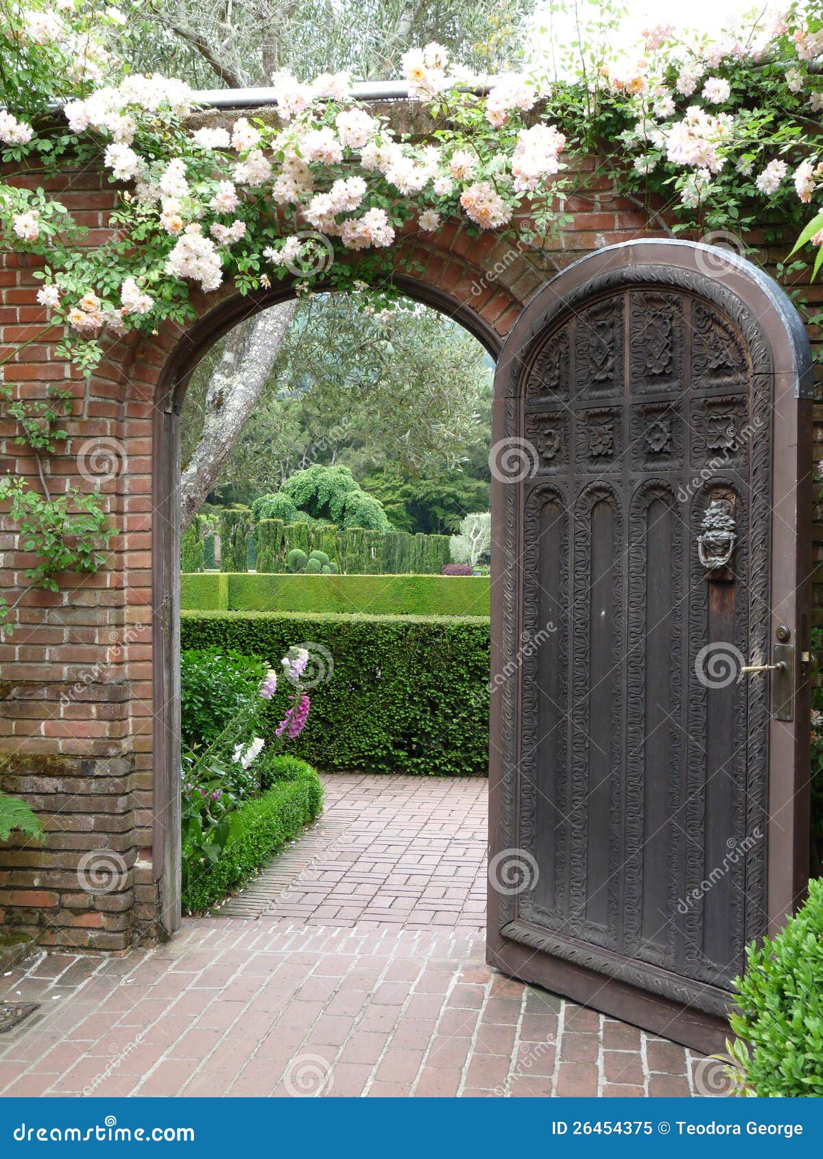 Beautiful garden door stock image. Image of entryway - 26454375