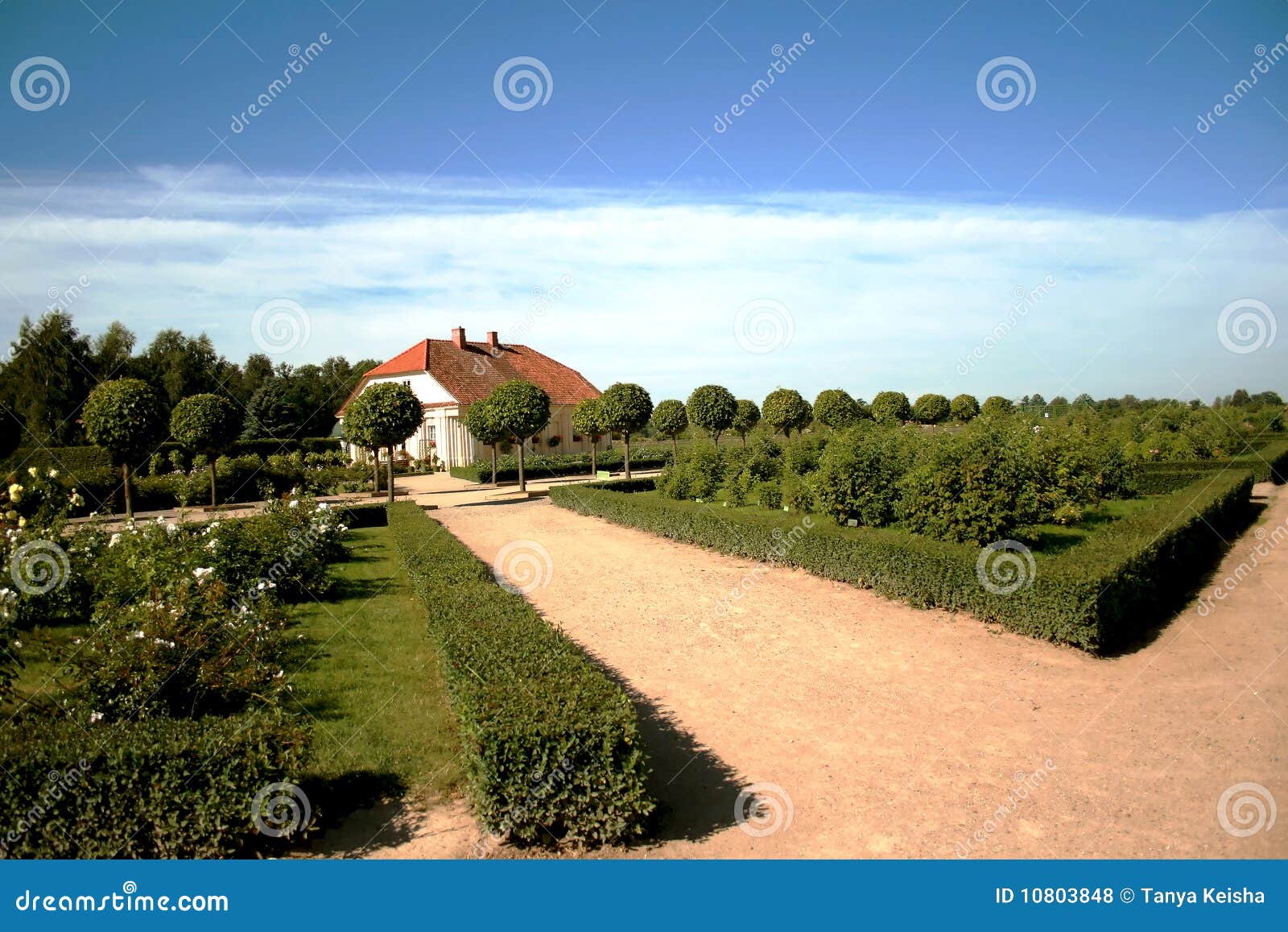 Beautiful Garden in Rundale Castle Stock Photo - Image of ornamental ...
