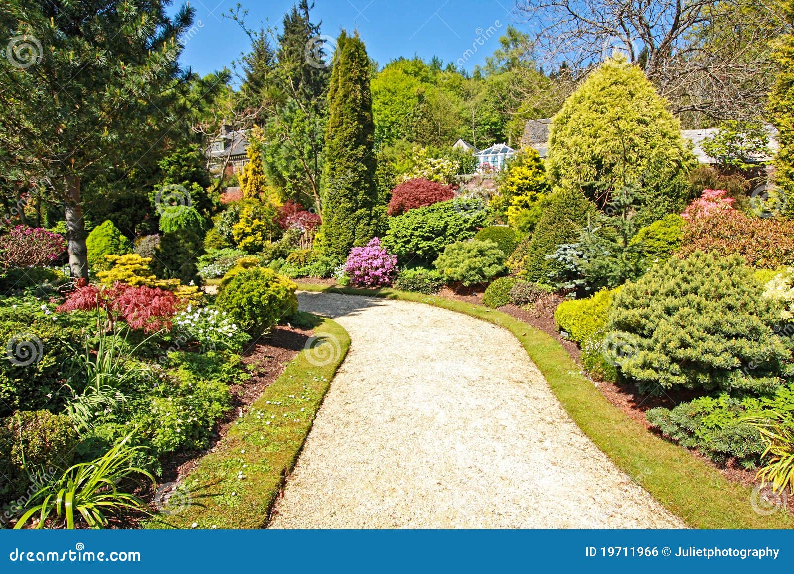 Beautiful Garden in Spring Time Stock Photo - Image of botanical ...