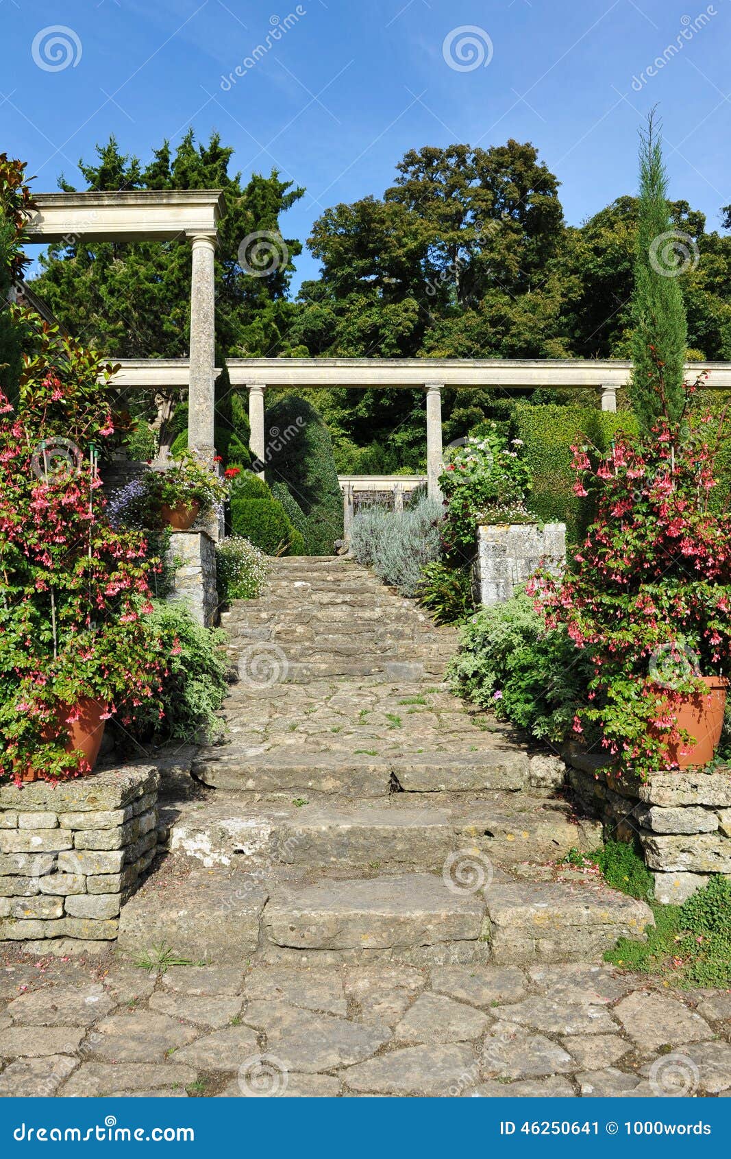 Beautiful Garden Steps stock image. Image of holiday - 46250641
