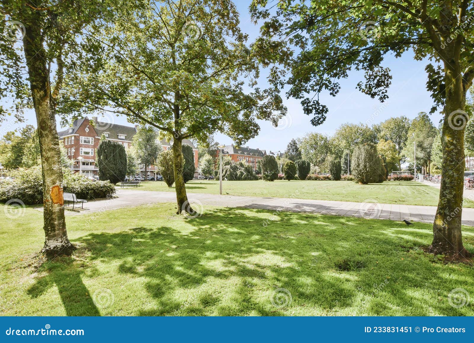 Beautiful Garden in Front of Building Stock Image - Image of ...