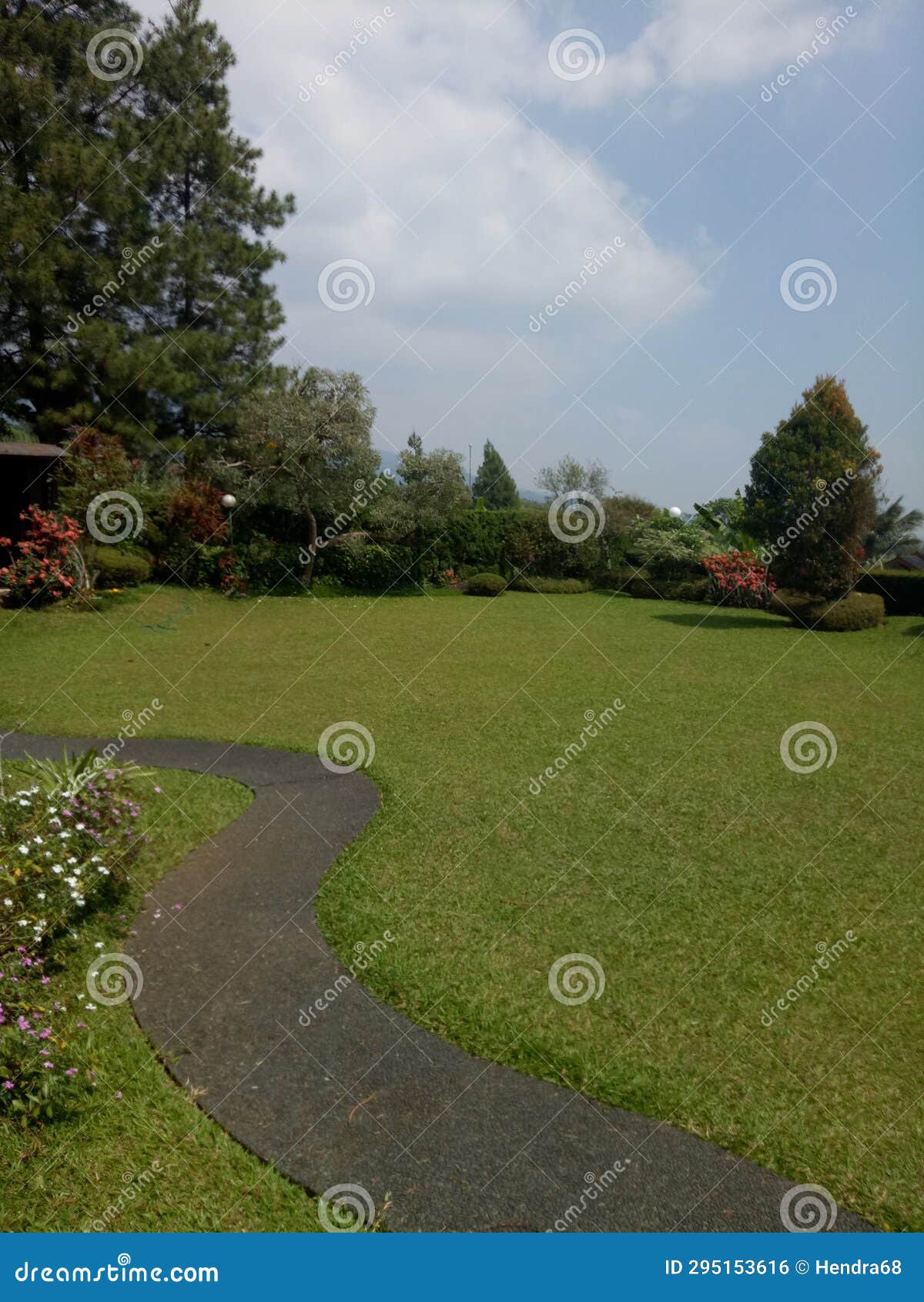 Beautiful Garden Trees Path Nature Stock Photo - Image of trees, path ...