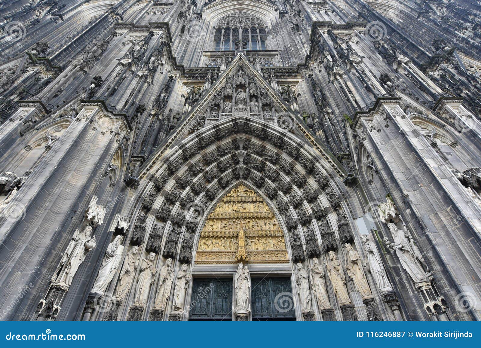 Gate of Cologne Cathedral, Germany Stock Image - Image of beautiful ...