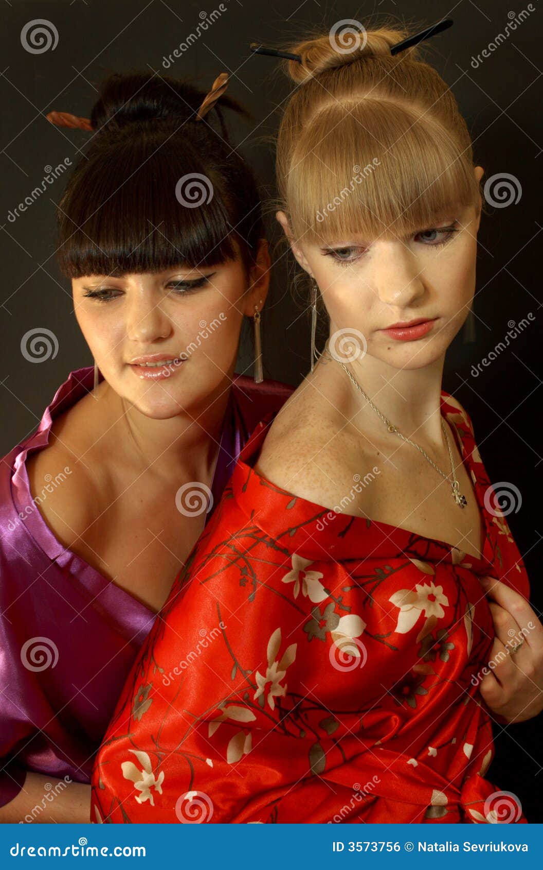 Beautiful geisha girls stock photo. Image of line, female - 3573756