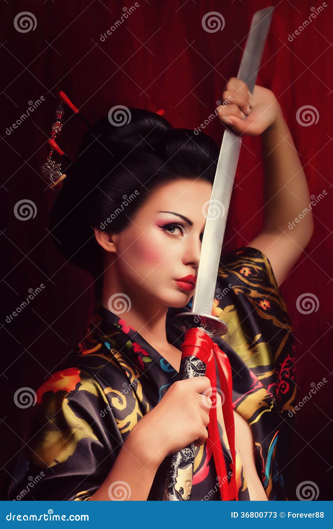Japanese Samurai Geisha Wallpaper