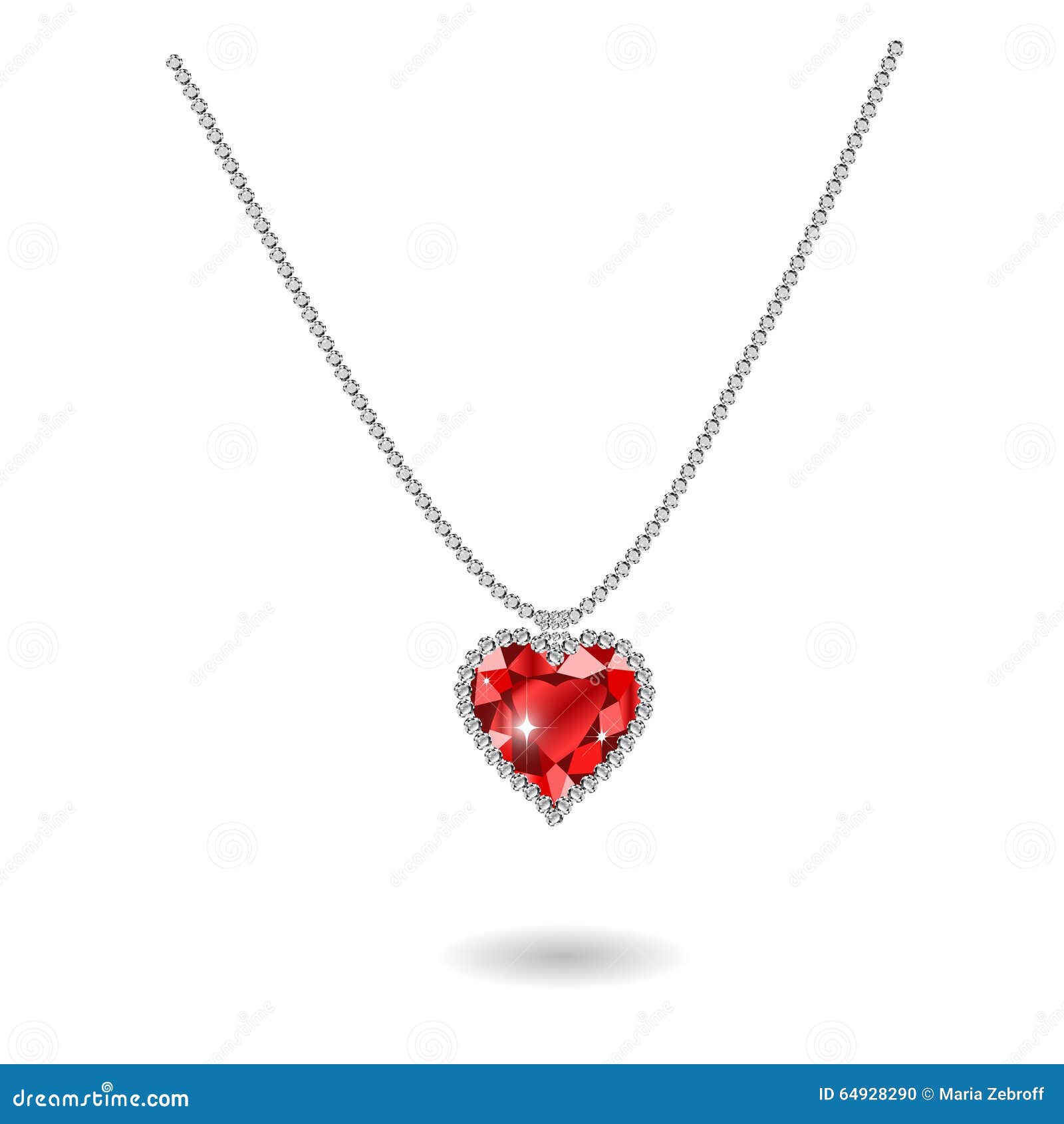 Beautiful Gemstone Red Ruby Heart Stock Vector - Illustration of design ...