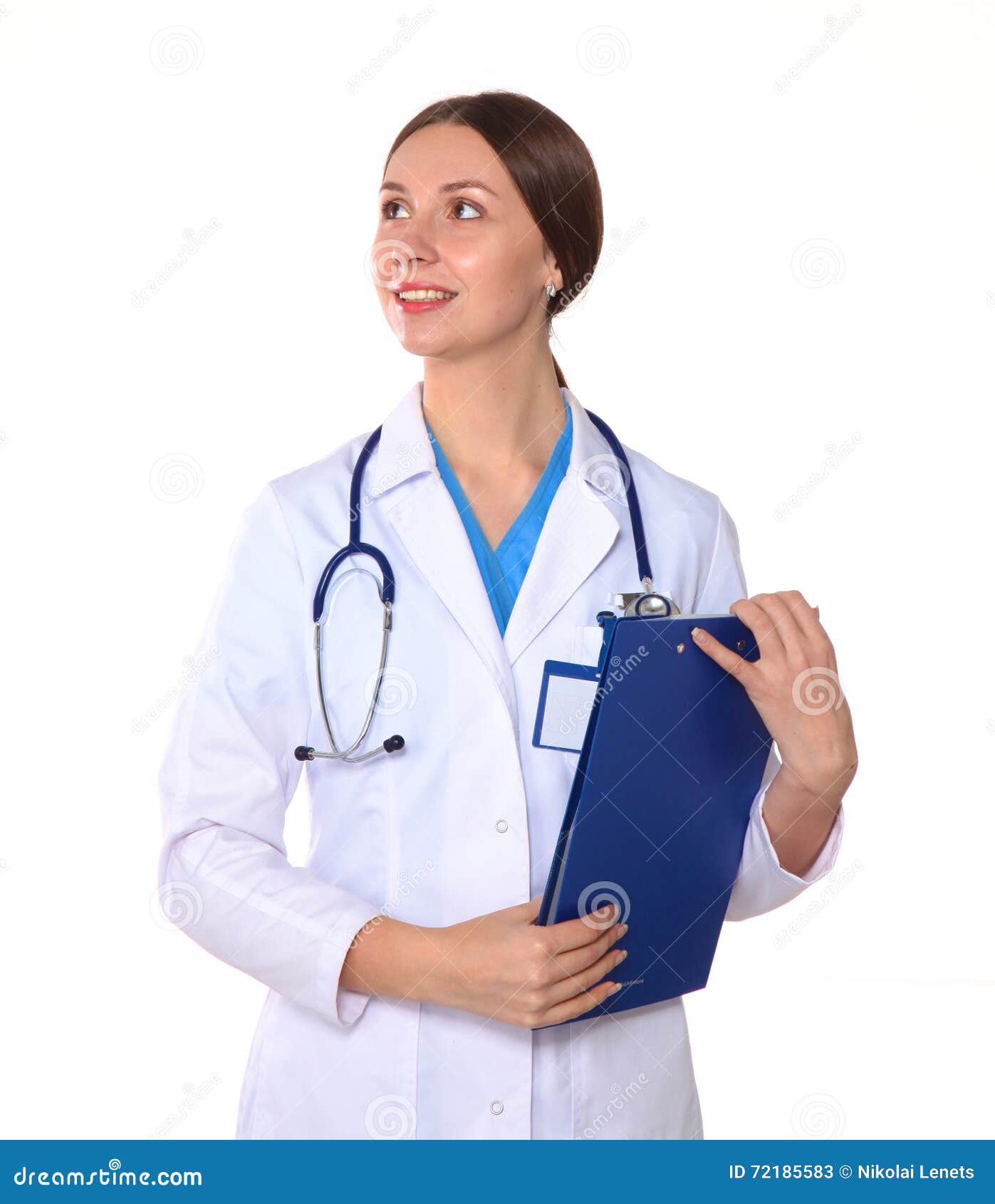 Beautiful General Practitioner is Working with Joy. she is Standing ...