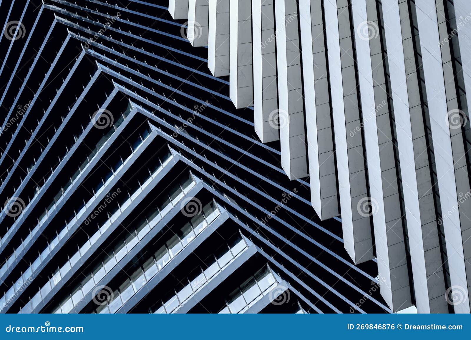 Beautiful Geometric Background Two High-rise Building Stock Photo ...