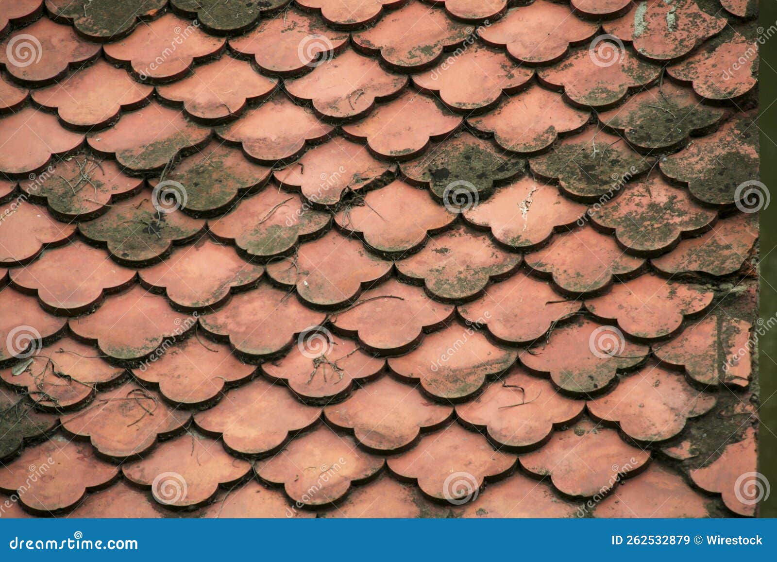 Beautiful Geometric Pattern of Red Roofing Tiles Stock Image - Image of ...