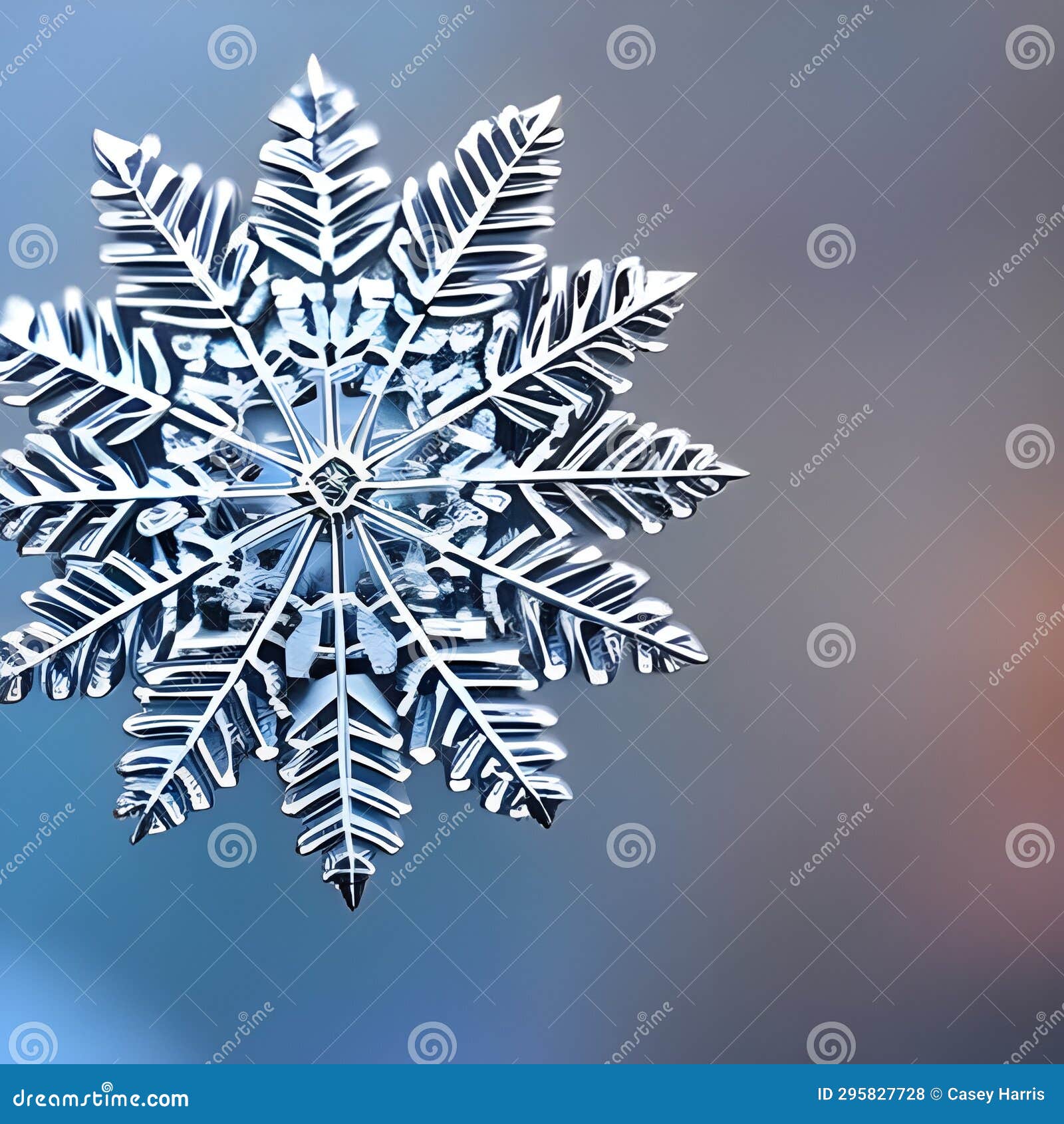 Snowflake close up stock illustration. Illustration of freezing - 295827728