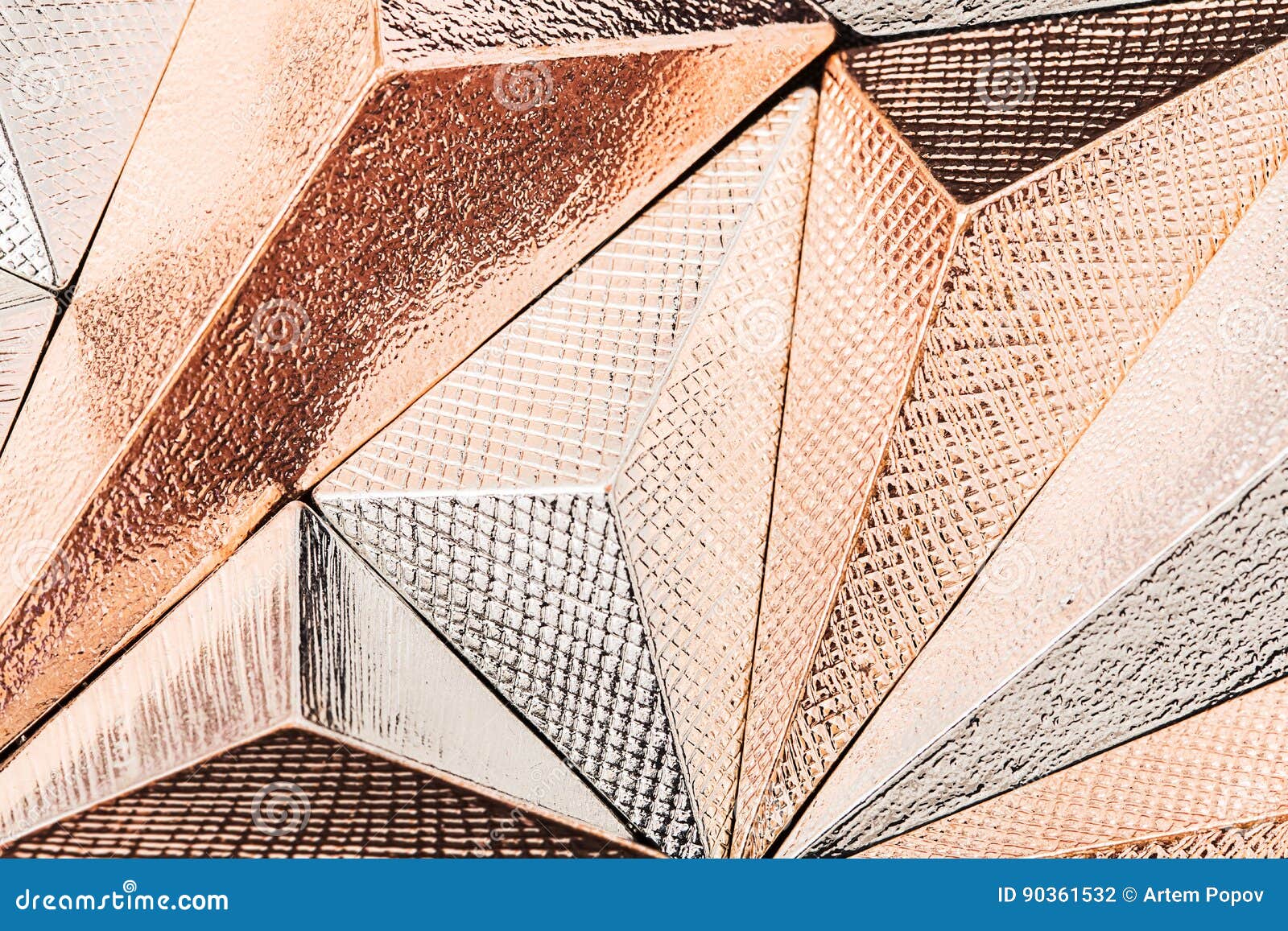 Beautiful Geometric Three Dimensional Metal Abstract Stock Photo ...