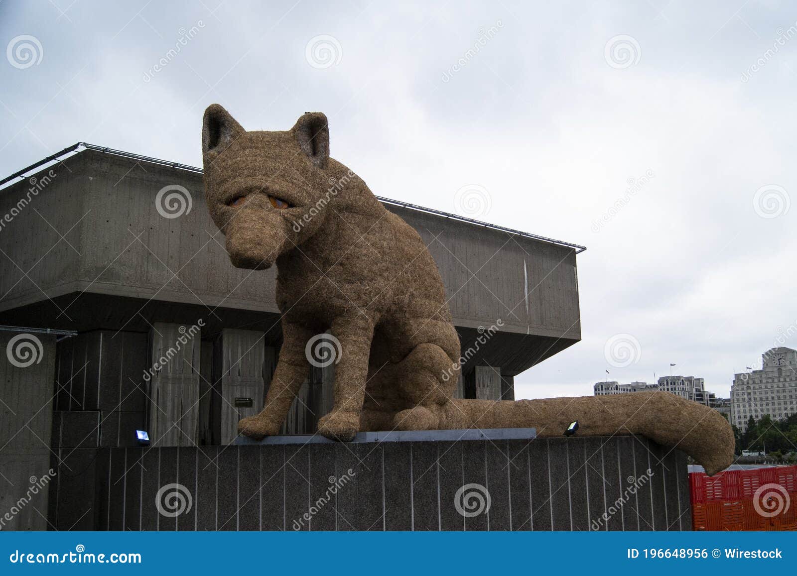 Beautiful giant fox statue stock photo. Image of mammal - 196648956