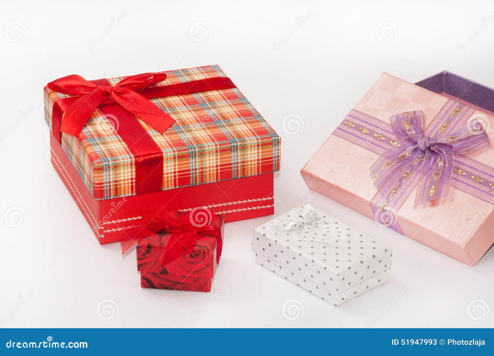 Beautiful Gift Boxes with Bows Stock Image - Image of holiday, circle ...