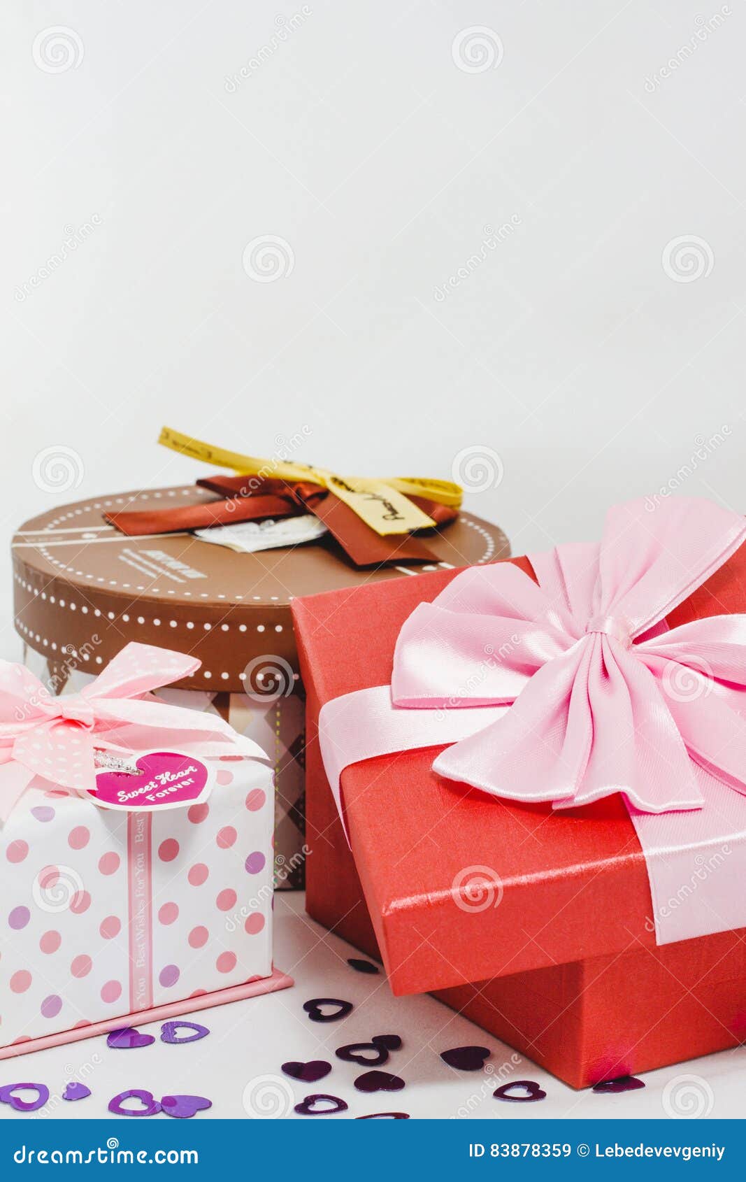 Beautiful gift boxes stock image. Image of love, backdrop - 83878359