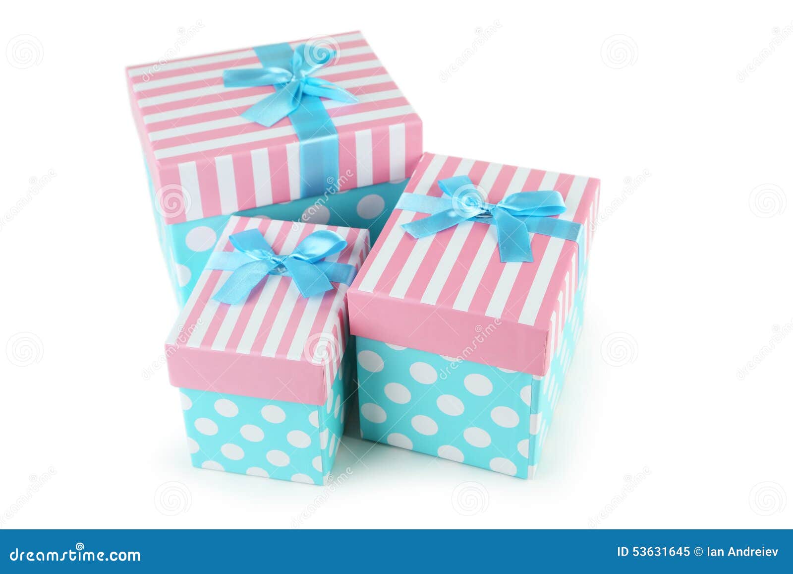 Beautiful gift boxes stock image. Image of decoration - 53631645
