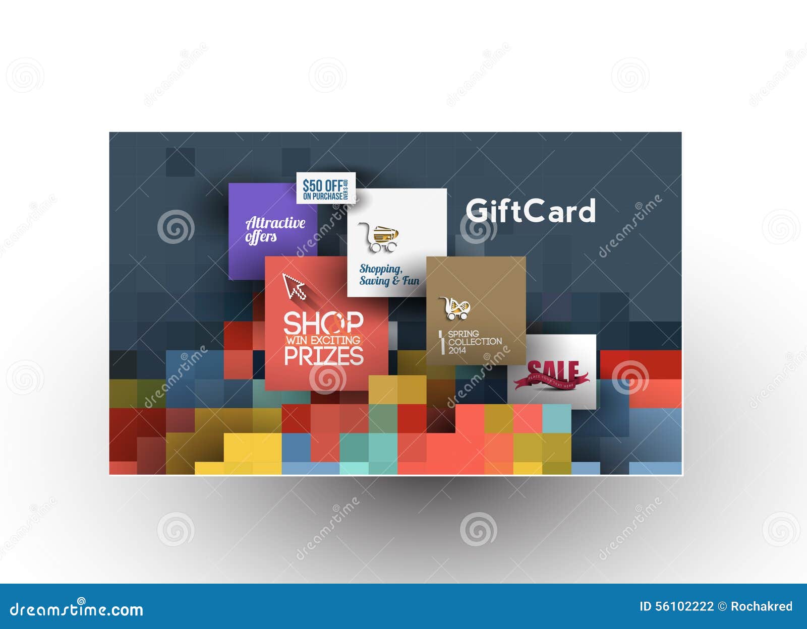 Beautiful gift card Design stock vector. Illustration of event - 56102222