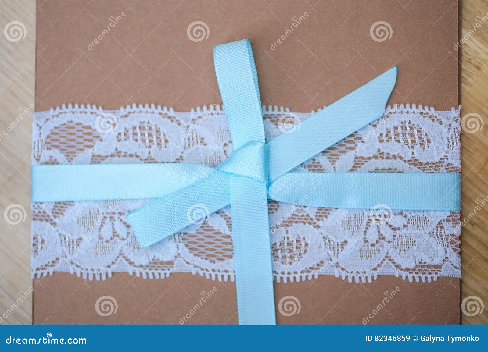 Beautiful Gift Packaging with Blue Ribbon Stock Image - Image of ...