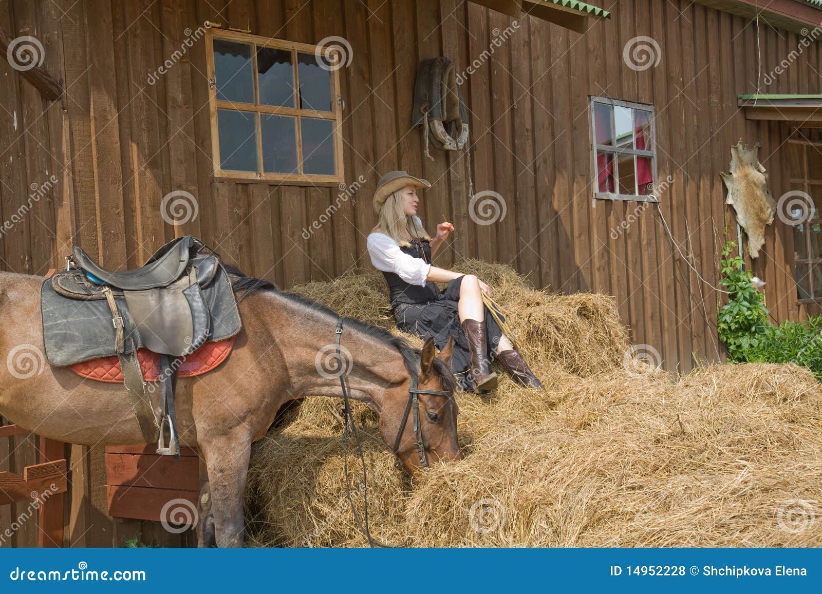 Beautiful girl stock photo. Image of west, country, ranch - 14952228