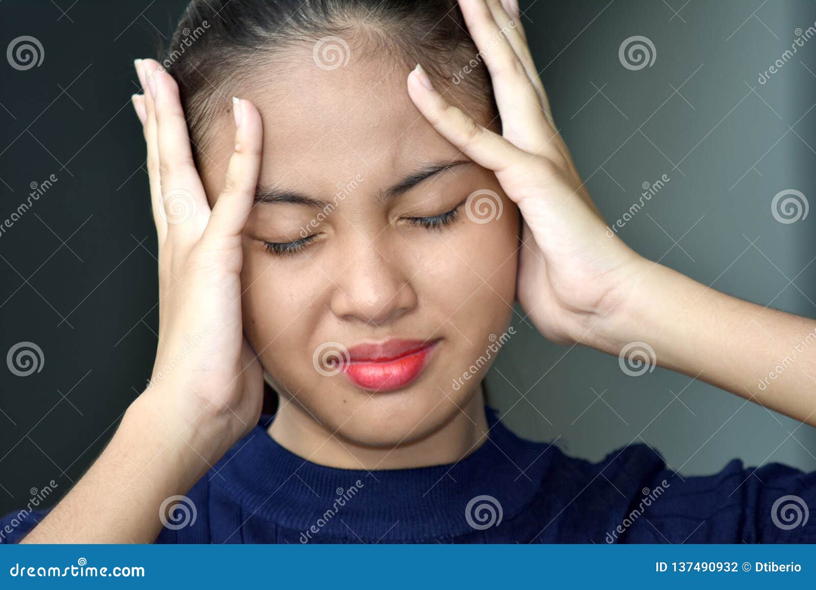 Beautiful Girl and Anxiety stock photo. Image of nervous - 137490932