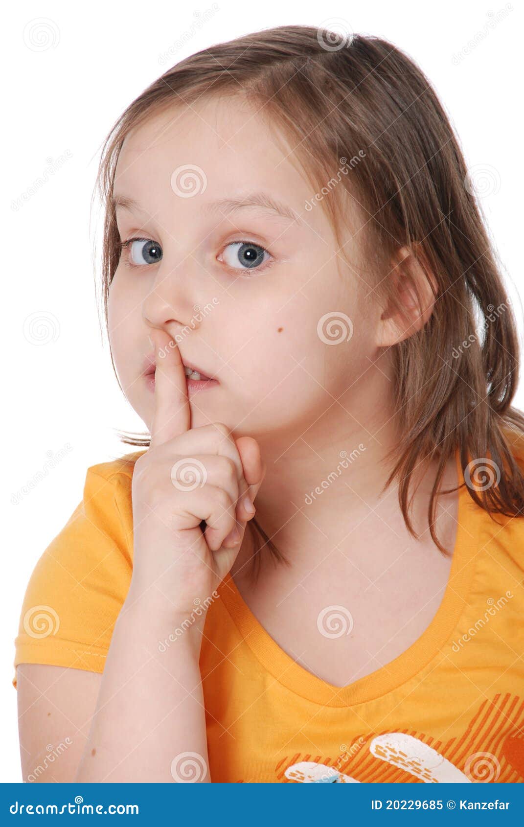 Beautiful Girl Asking for Silence Stock Image - Image of gesturing ...