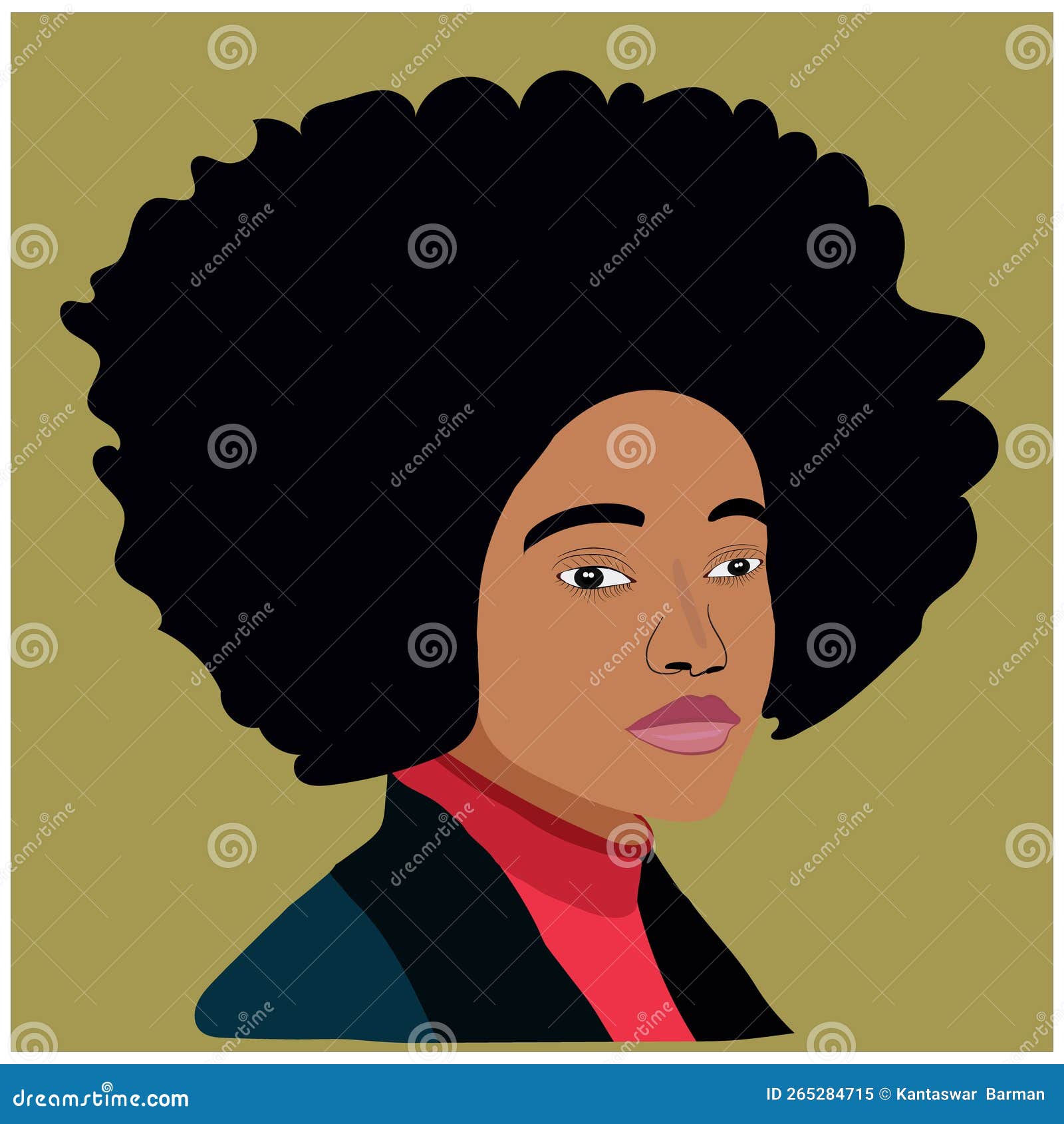 Beautiful Girl Avatar Vector Art. Stock Vector - Illustration of sketch ...