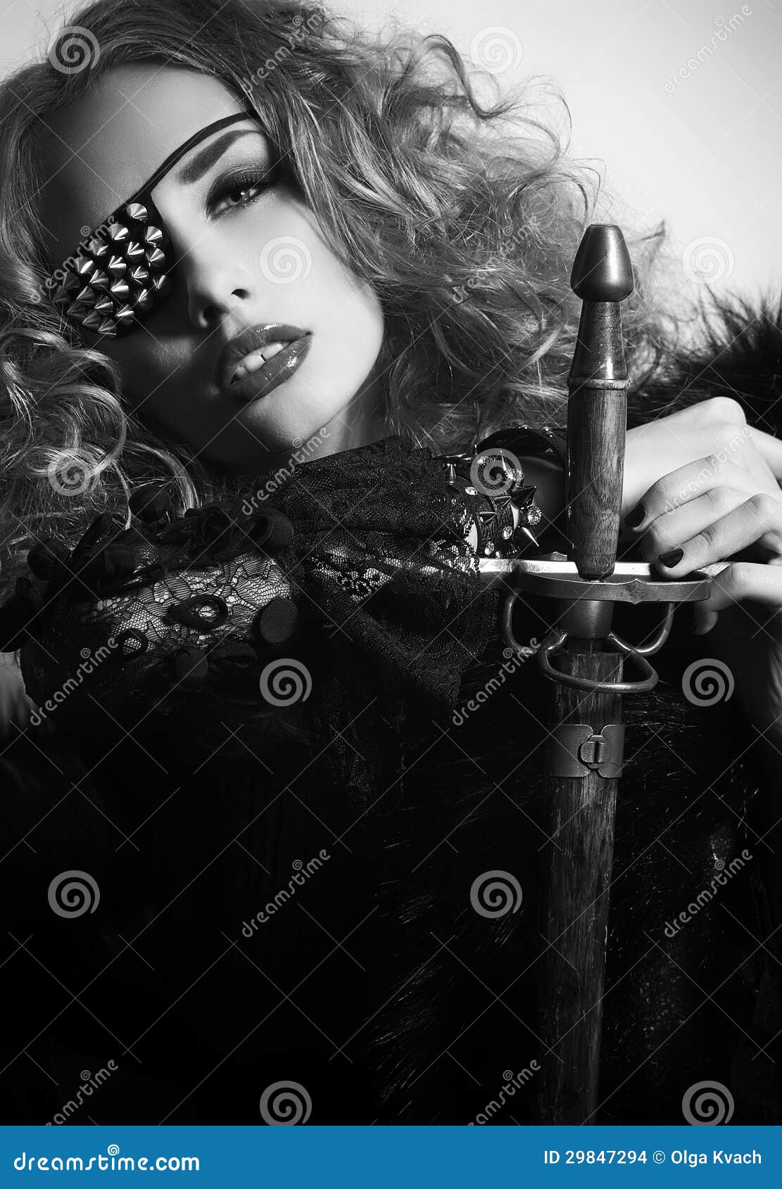 Beautiful Girl with Bandage Stock Photo - Image of people, fantasy ...