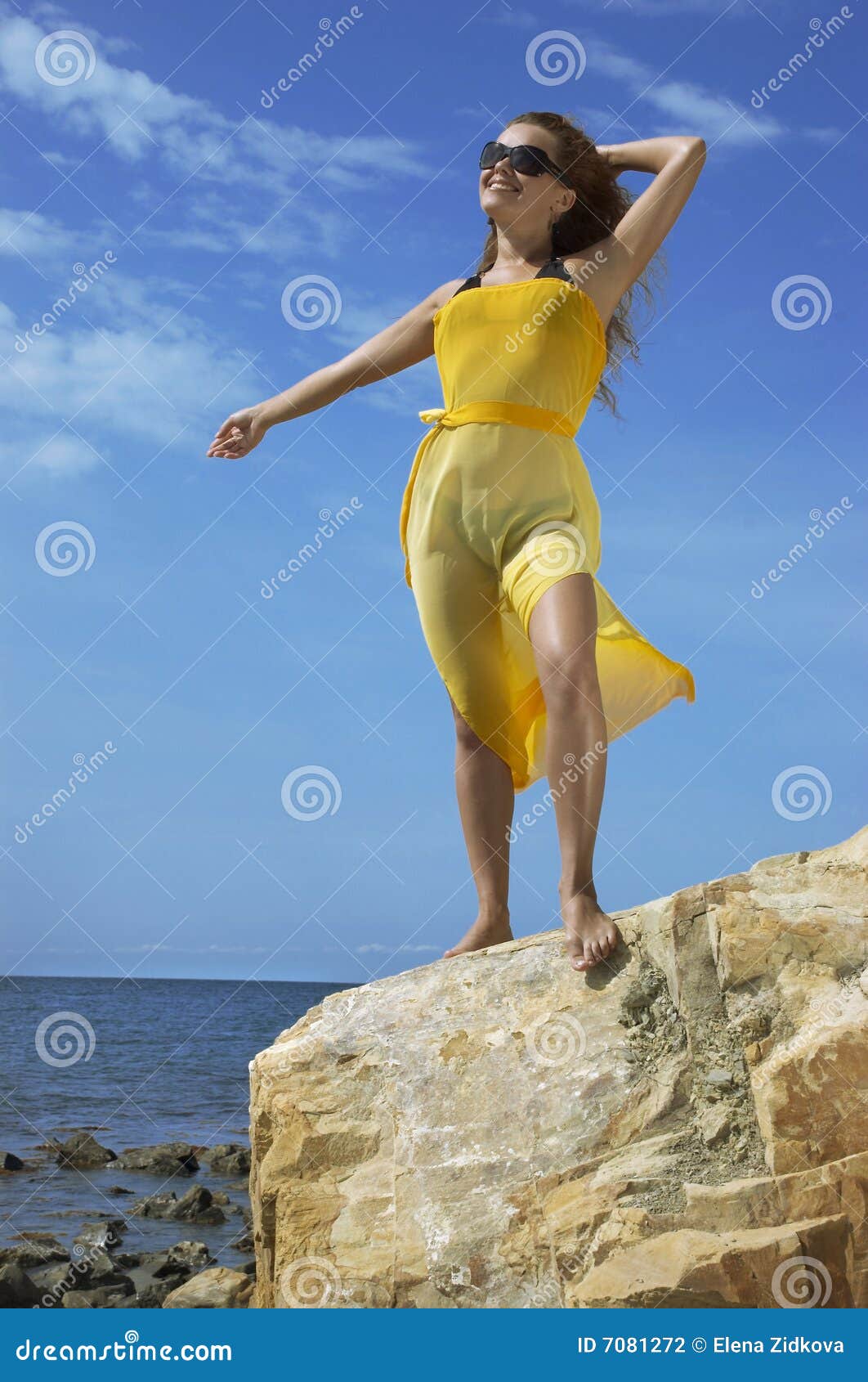 Beautiful girl on a beach stock photo. Image of journey - 7081272