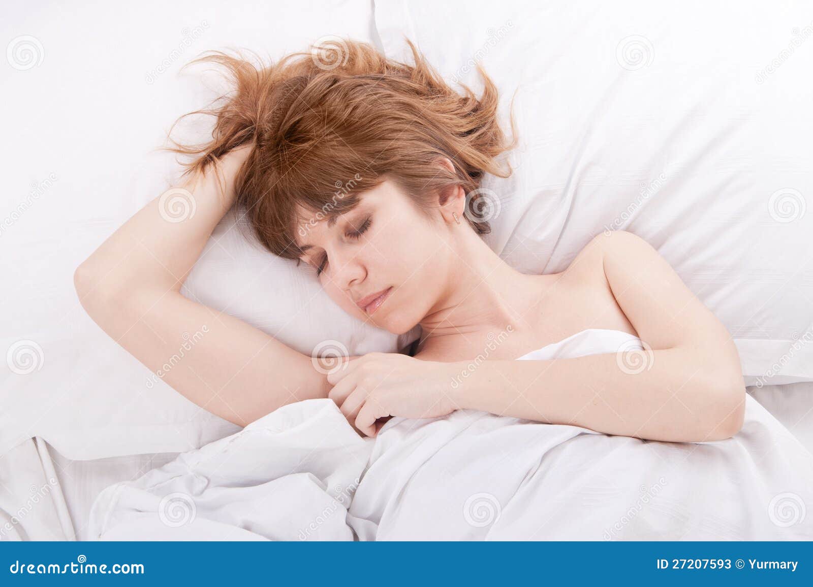 Beautiful girl in bed stock image. Image of interior - 27207593
