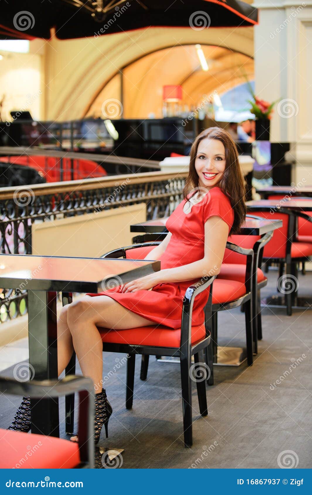 Beautiful Girl Behind Table Stock Image Image Of Eyes Human 16867937
