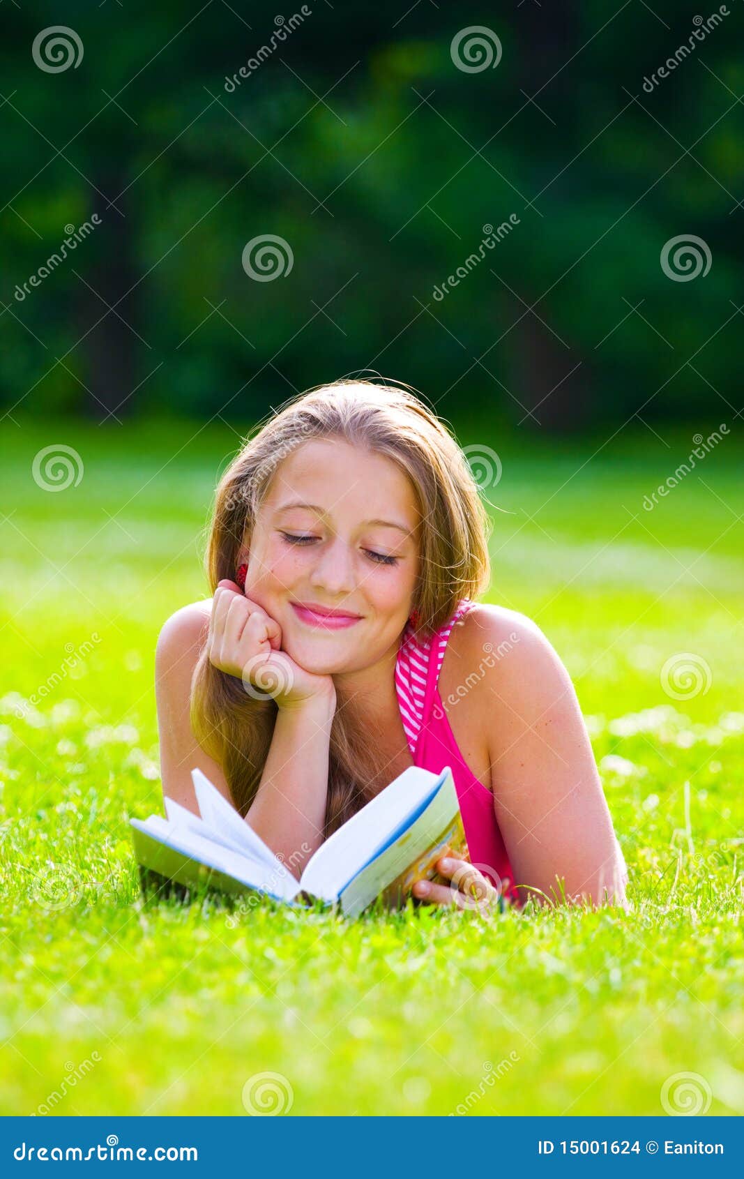 Beautiful girl with book stock photo. Image of outdoor - 15001624