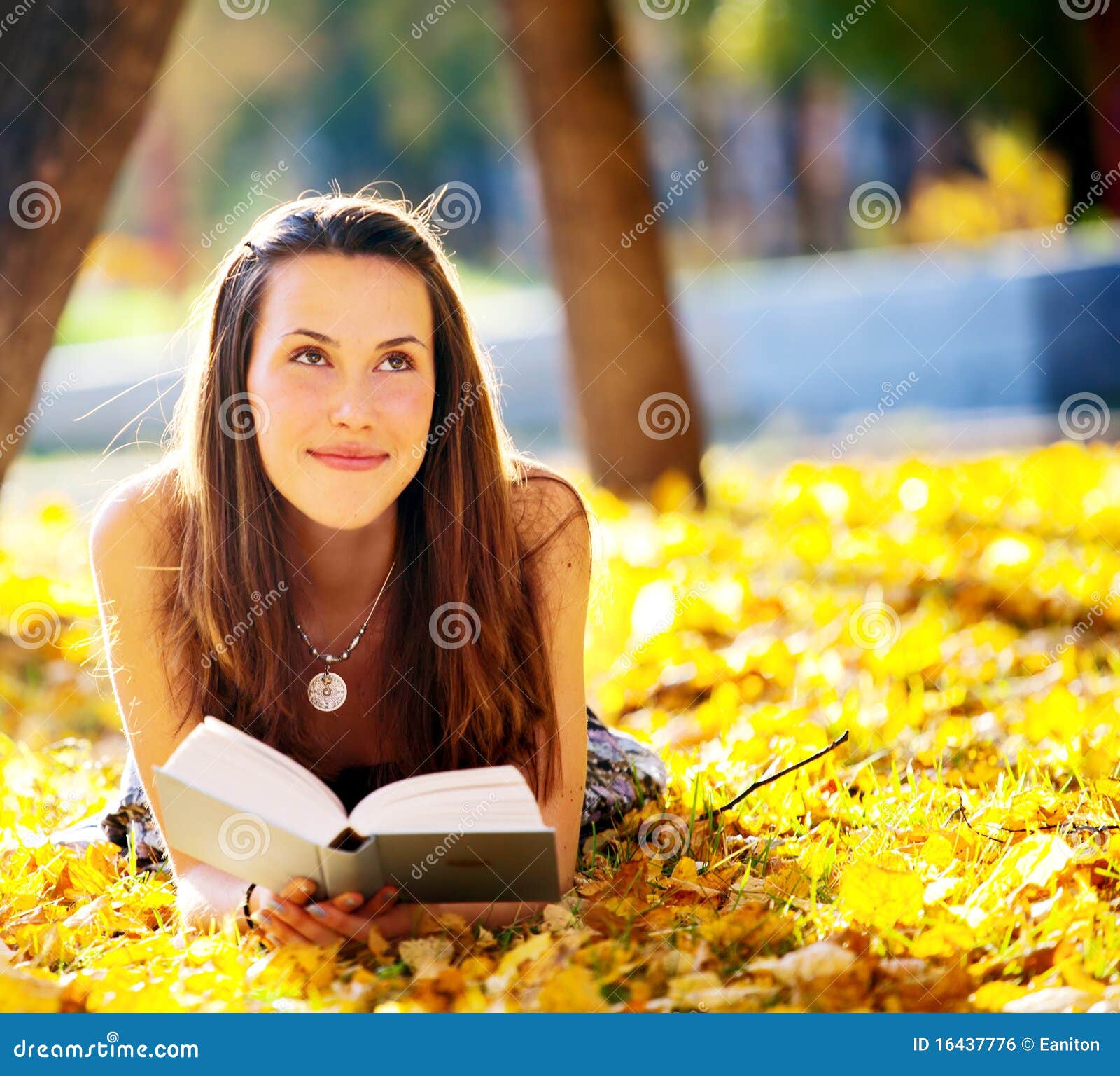 Beautiful girl with book stock photo. Image of attractive - 16437776