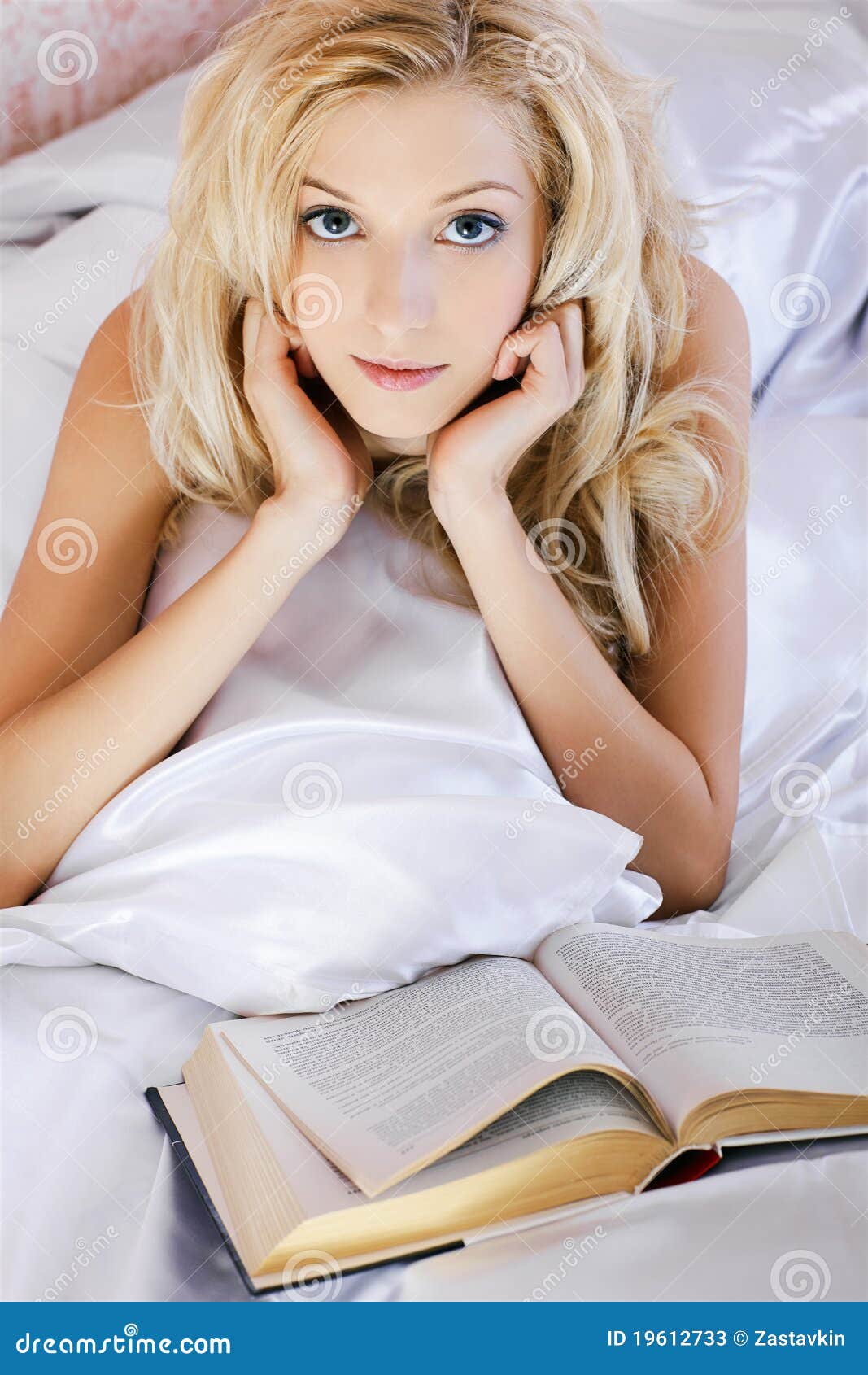 Beautiful girl with book stock image. Image of female - 19612733
