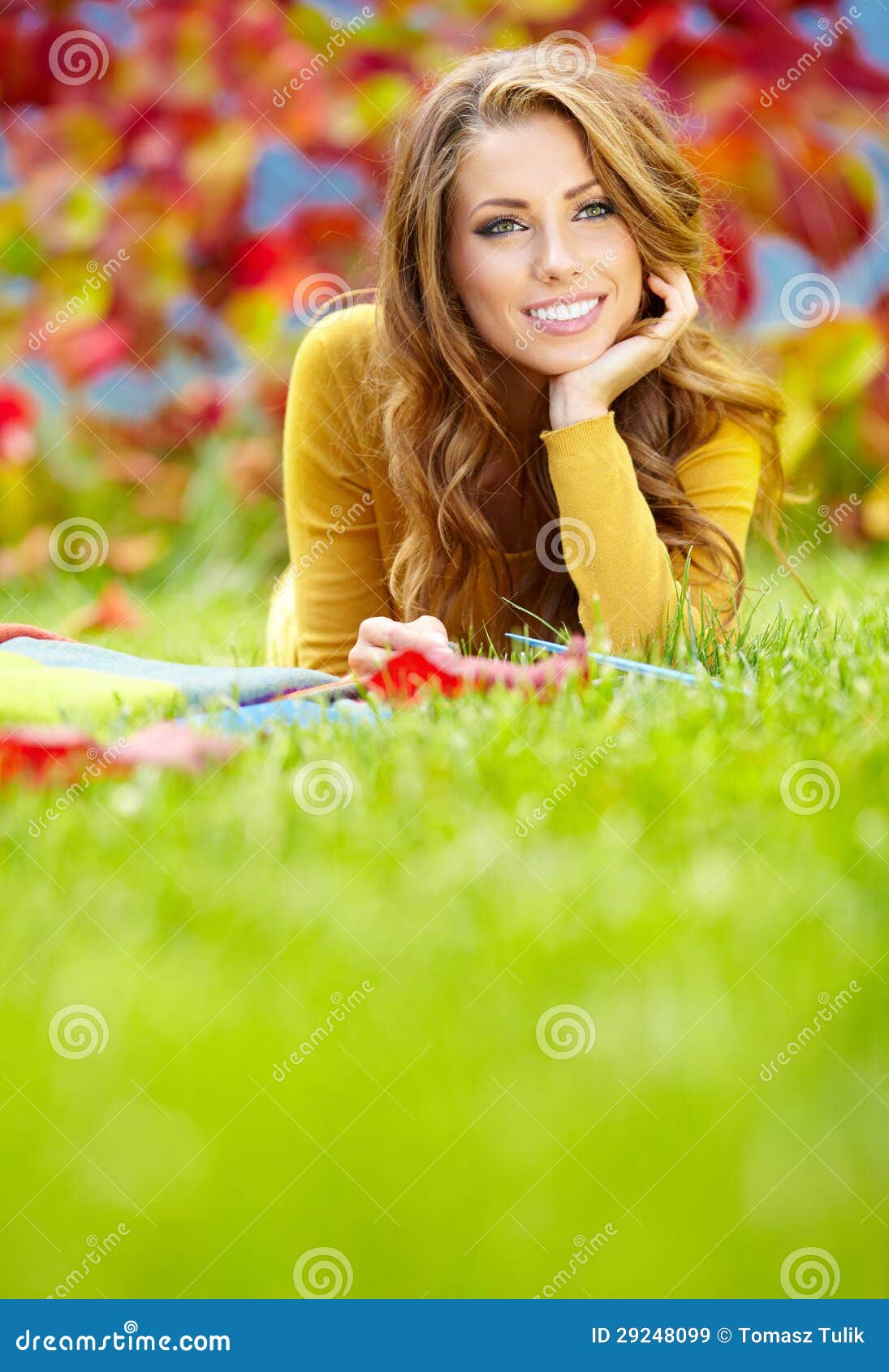 Beautiful girl with book stock image. Image of nature - 29248099