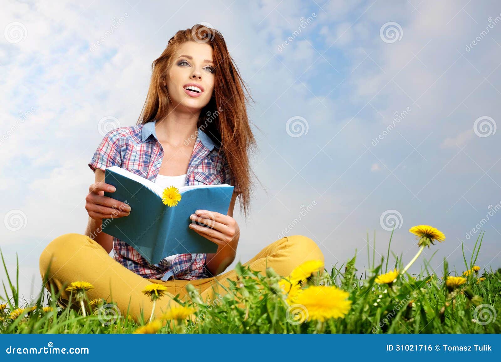 Beautiful girl with book stock photo. Image of fashion - 31021716