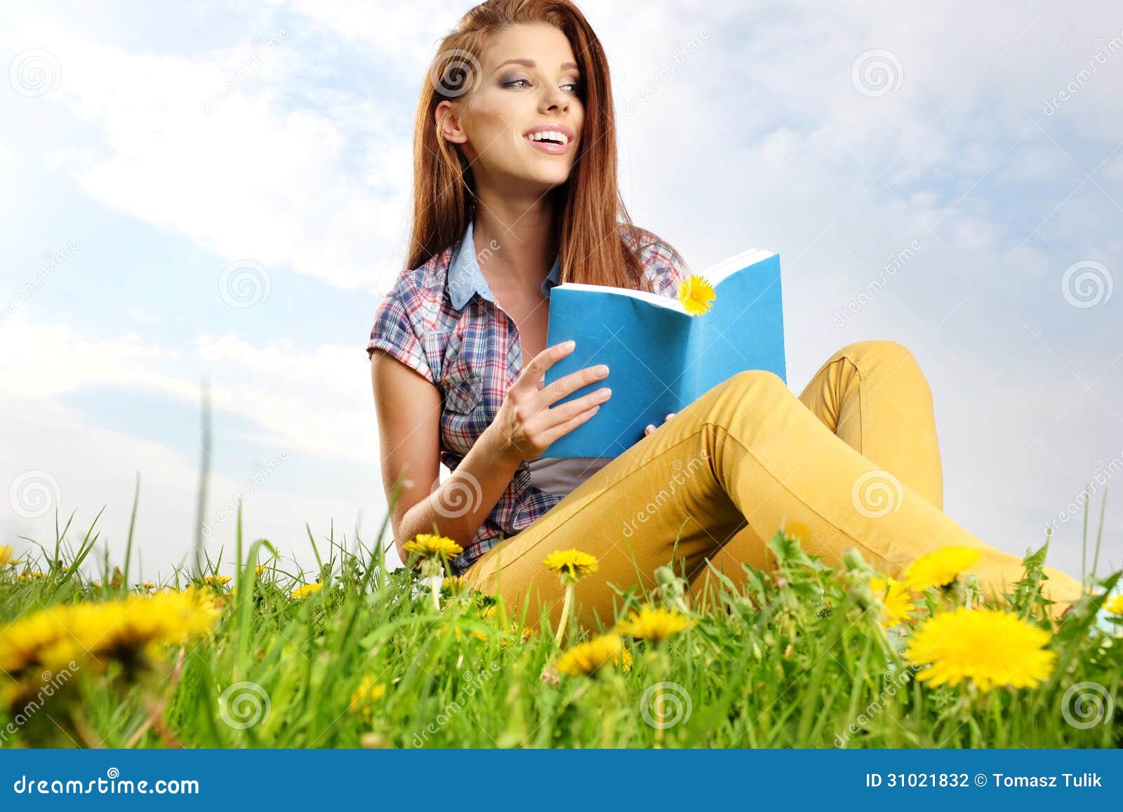 Beautiful girl with book stock photo. Image of brunette - 31021832
