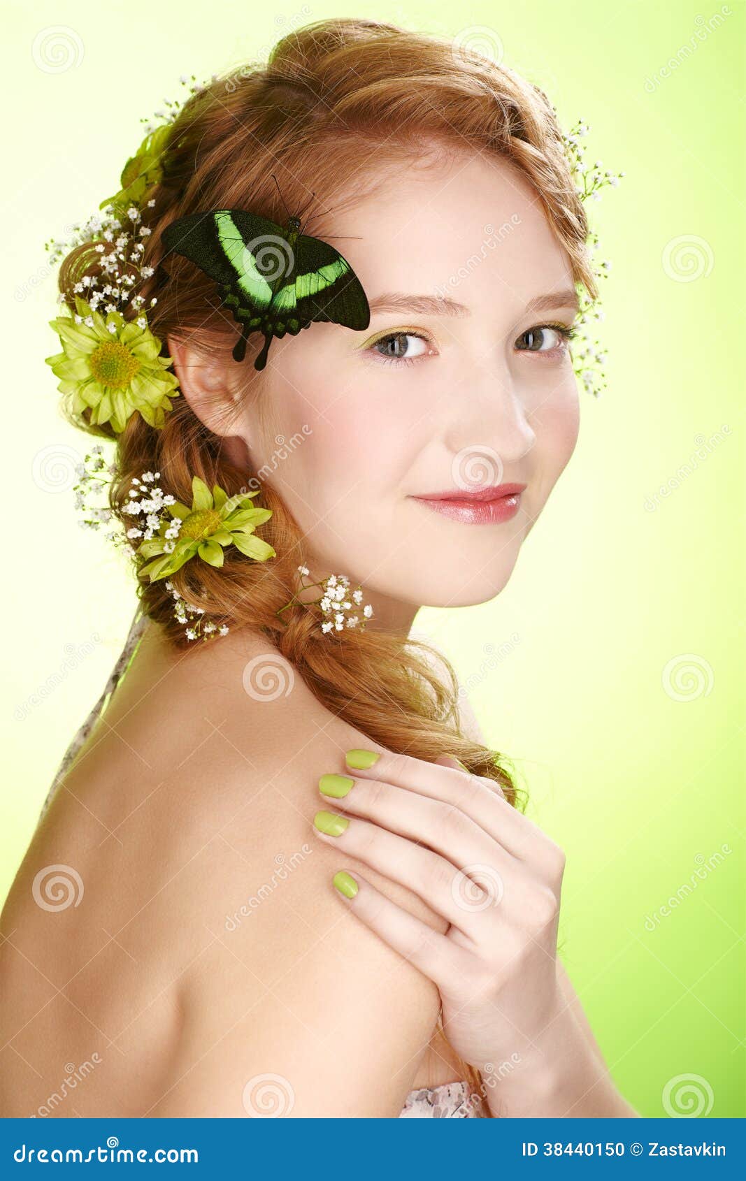Beautiful Girl and Butterfly Stock Photo - Image of eyes, caucasian ...