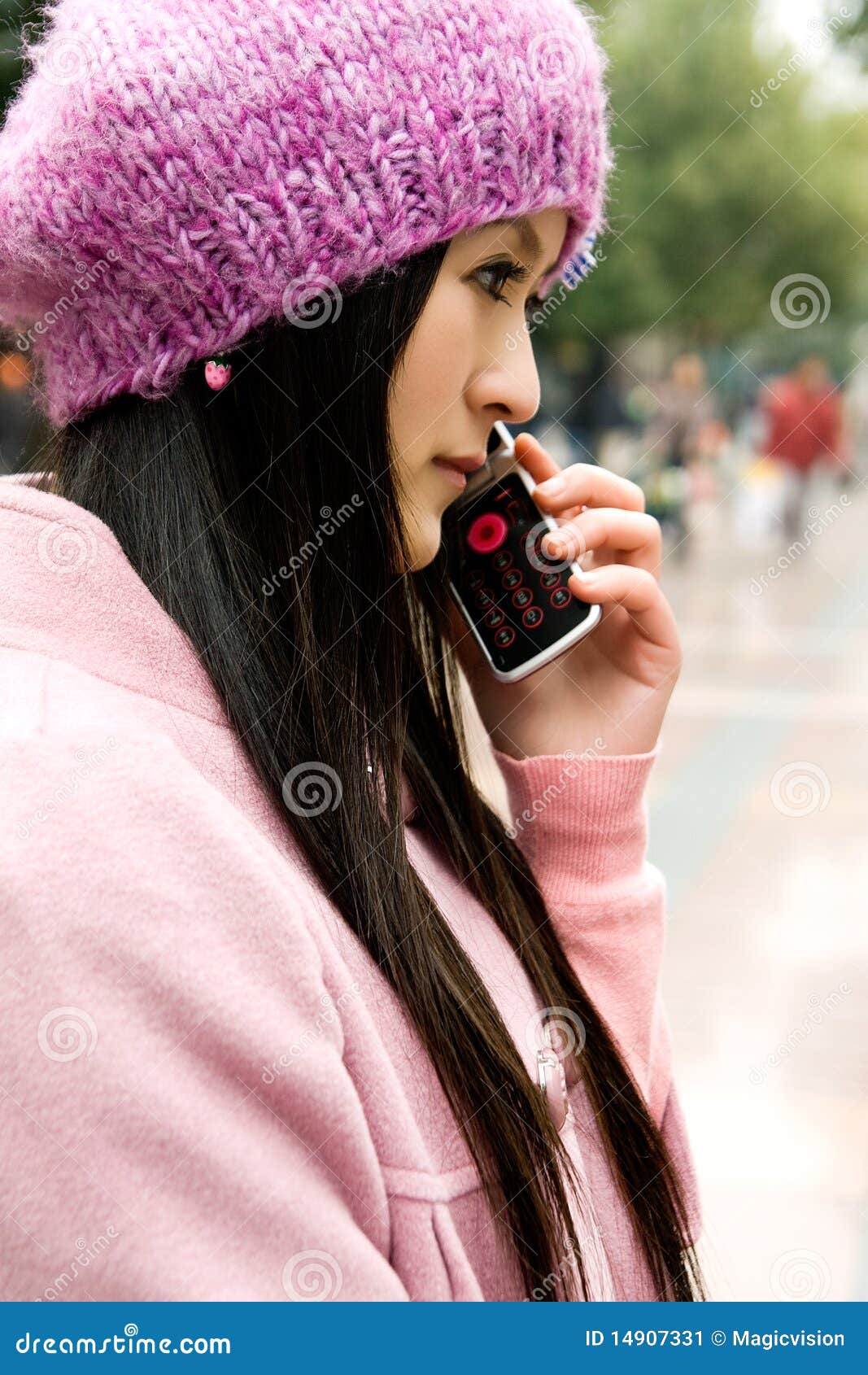 Beautiful girl calling stock image. Image of beauty, quiet - 14907331