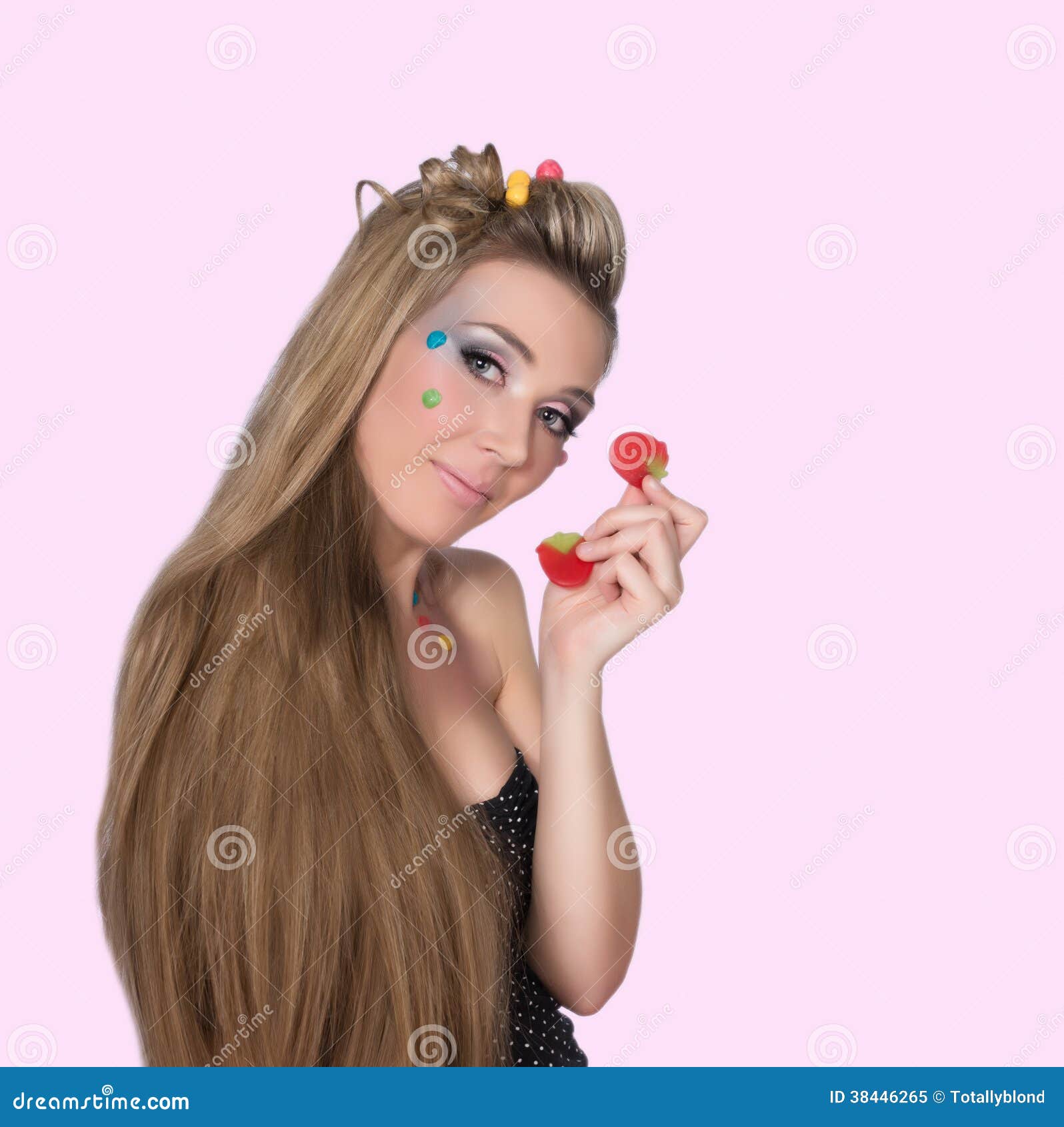 Beautiful girl with candy stock image. Image of people - 38446265