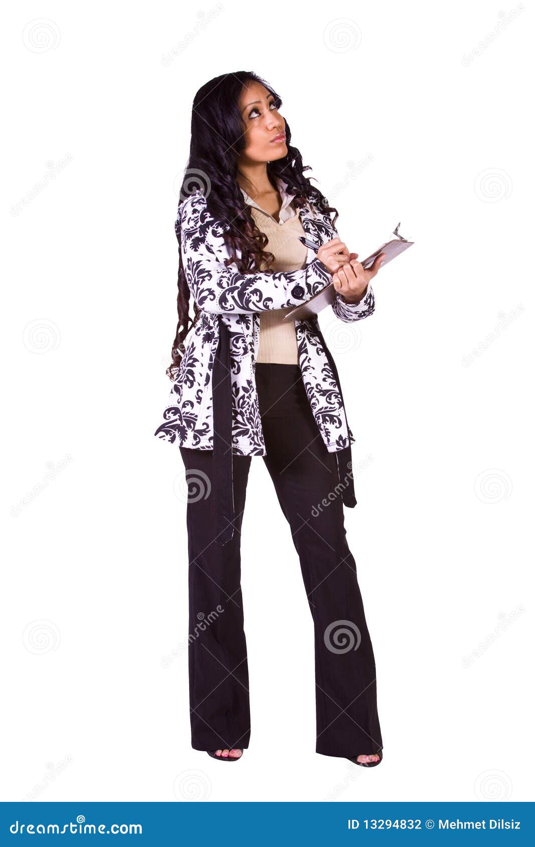 Beautiful Girl with a Clipboard Stock Photo - Image of adult ...