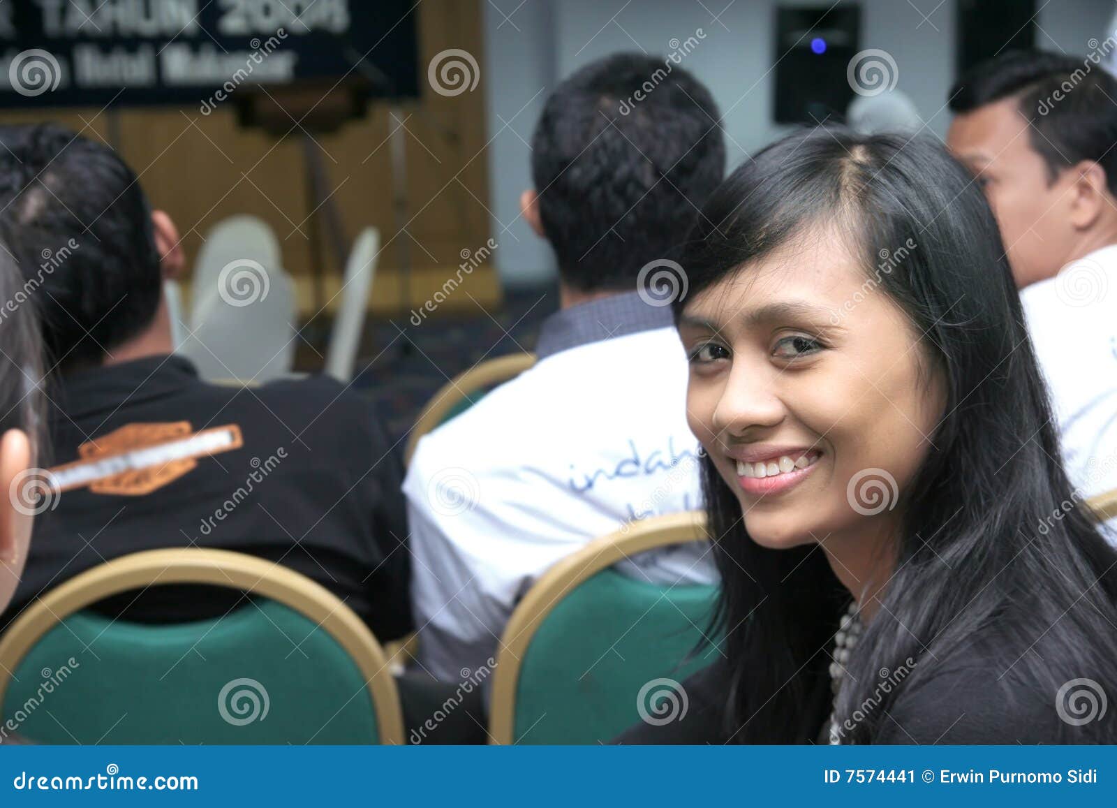 Beautiful Girl in the Crowd Stock Image - Image of young, female: 7574441