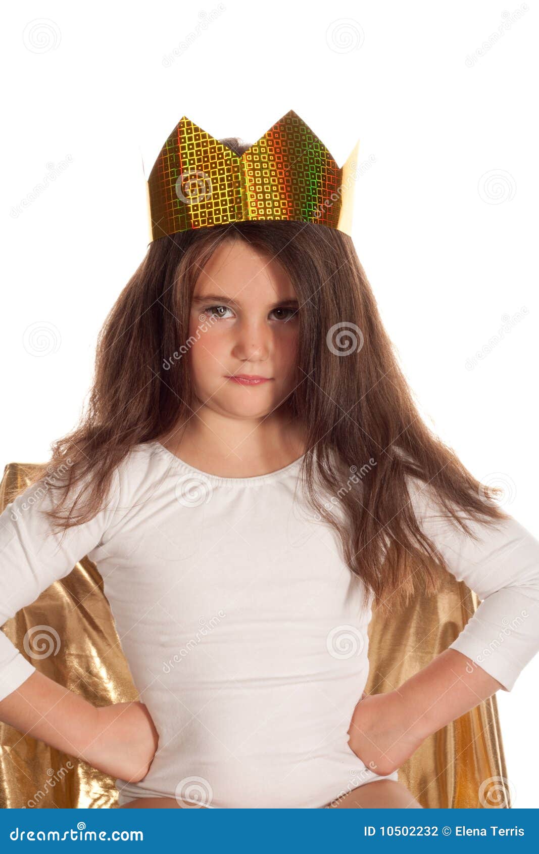 Beautiful Girl with a Crown on Stock Photo - Image of crown, balance ...