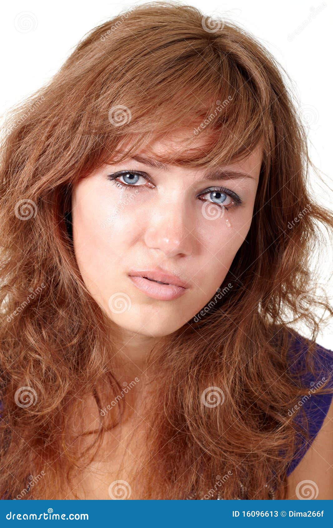 Beautiful girl crying stock image. Image of headache - 16096613