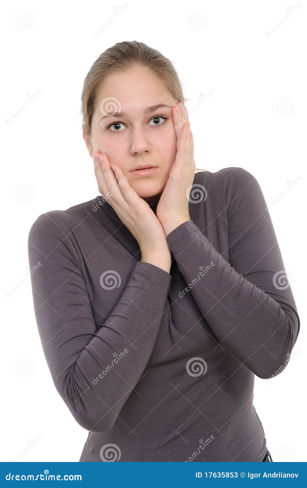 Beautiful girl crying stock image. Image of face, emotional - 17635853