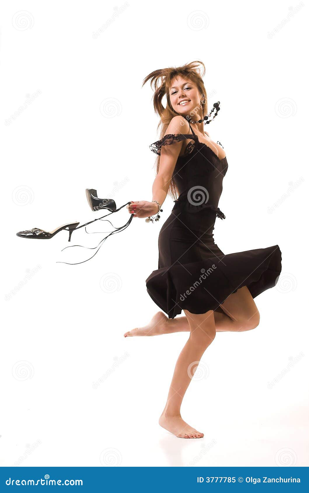 The beautiful girl dances stock image. Image of model - 3777785