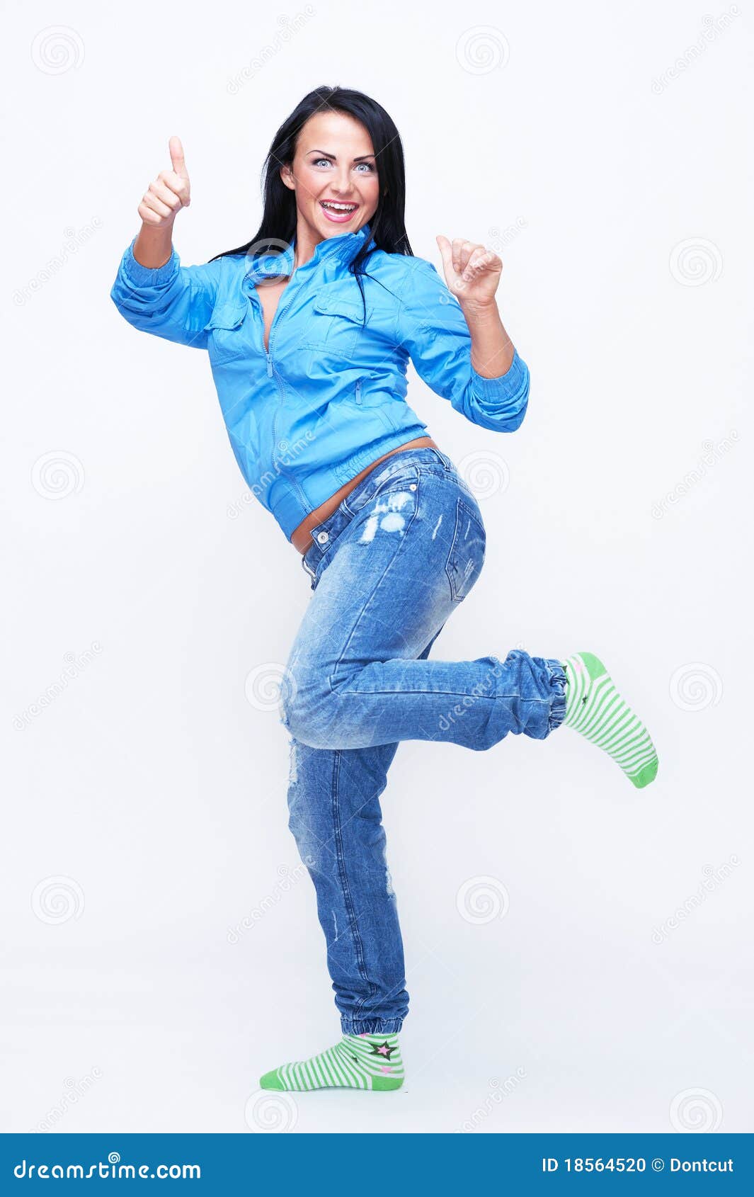 Beautiful girl dancing stock photo. Image of person, music - 18564520