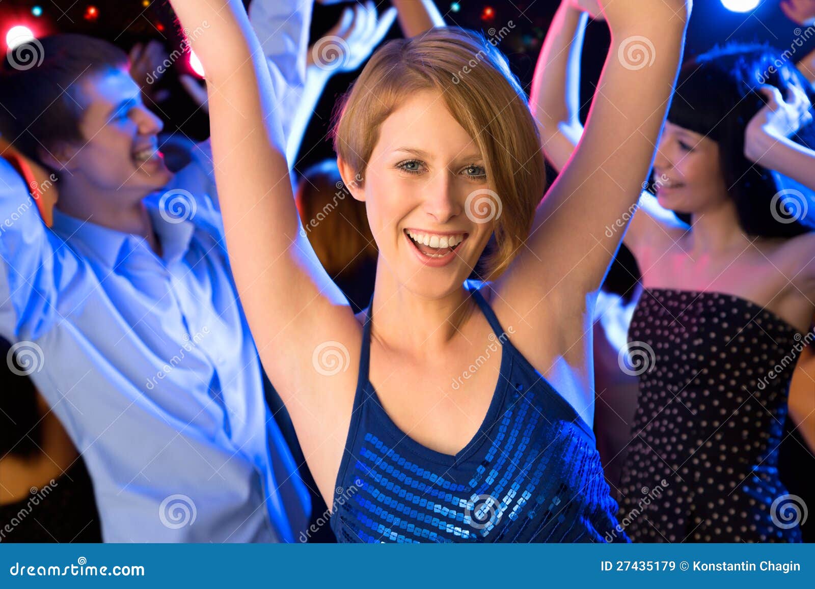 Beautiful Girl Dancing at a Party Stock Image - Image of dancer ...