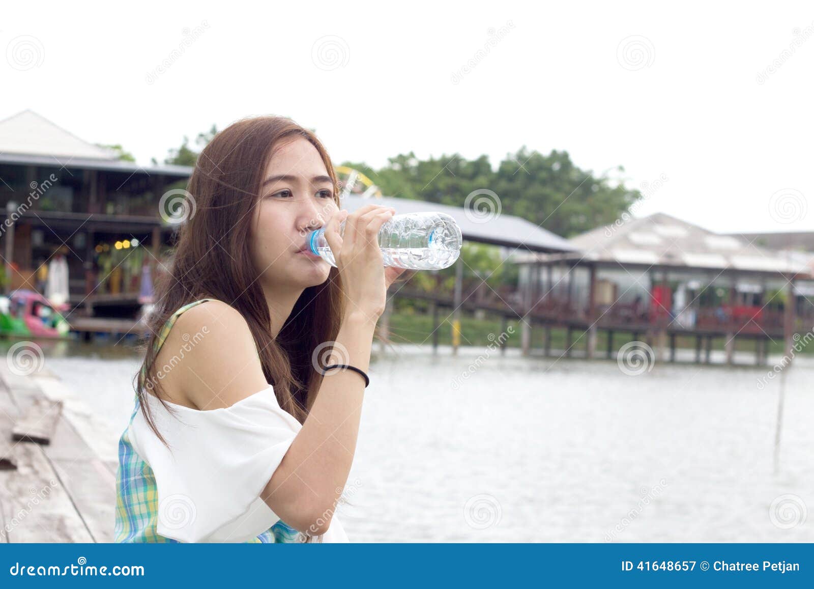 Beautiful Girl Dinking Water Stock Image - Image of clean, drink: 41648657